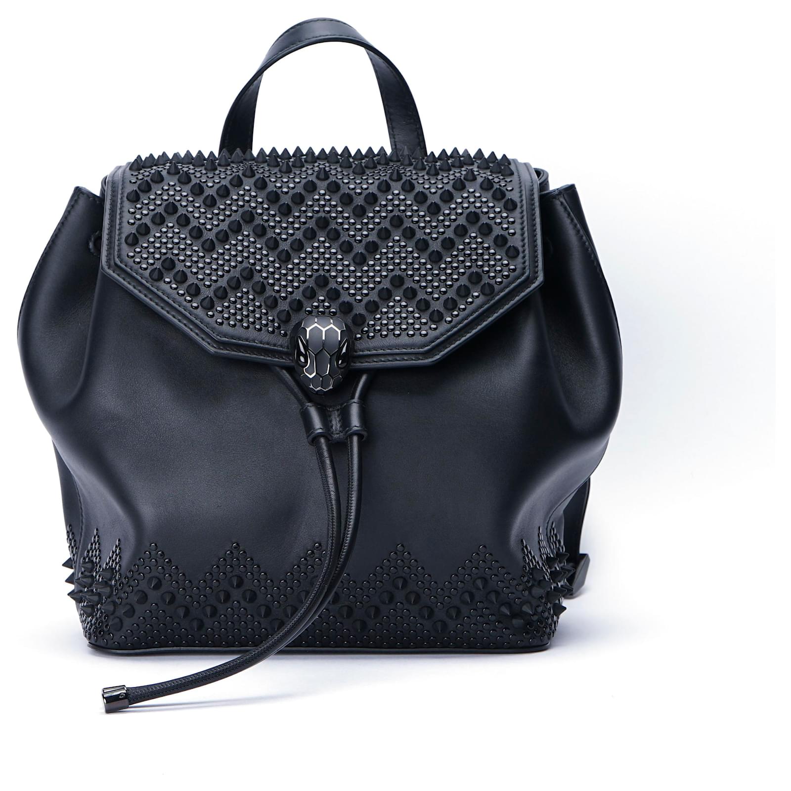 Bulgari BVLGARI Serpenti Black Leather ref.575929 - Joli Closet