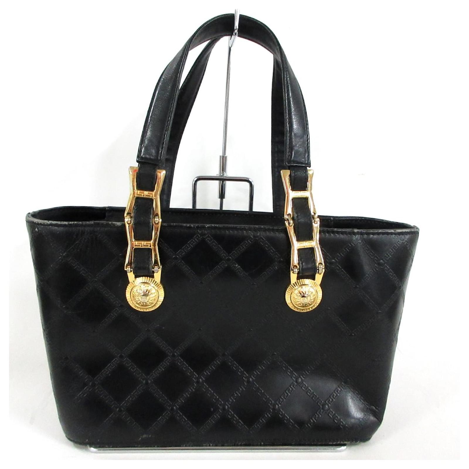 Versace Sunburst Black Leather ref.576149 - Joli Closet