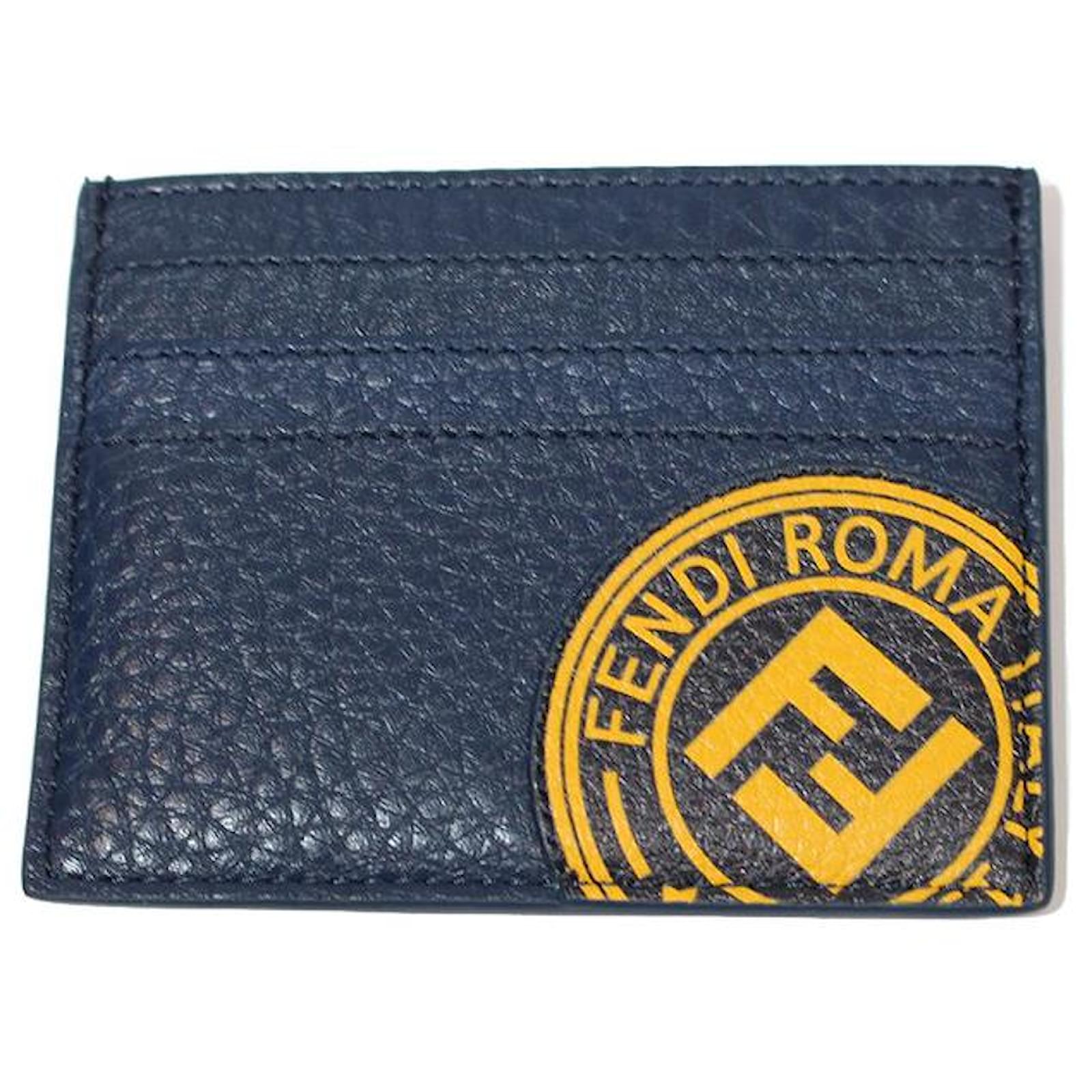 Fendi Wallets Blue Yellow Leather ref.576578 - Joli Closet
