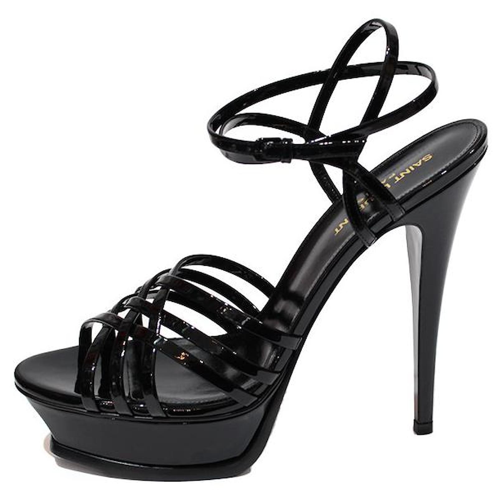Saint Laurent Heels Black Leather ref.576705 - Joli Closet