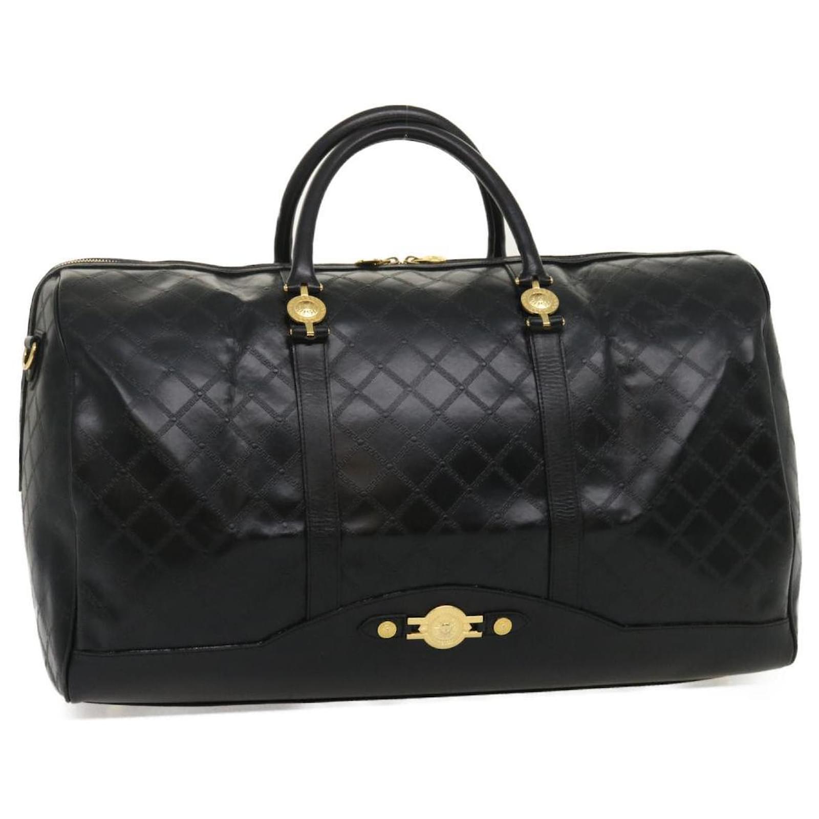 Versace Sunburst Black Leather ref.577241 - Joli Closet