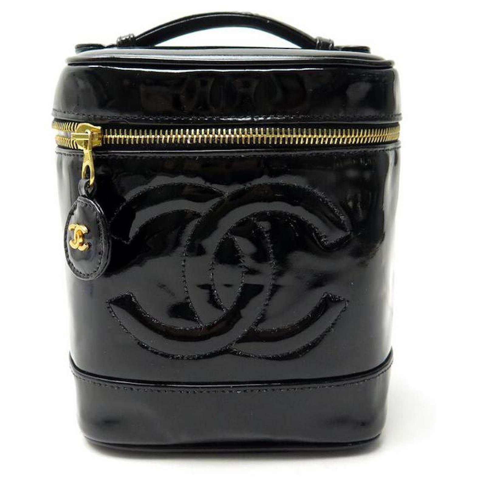 HANDBAG CHANEL VANITY CASE TOILETRY POUCH POUCH TOILETRY POUCH Black ...