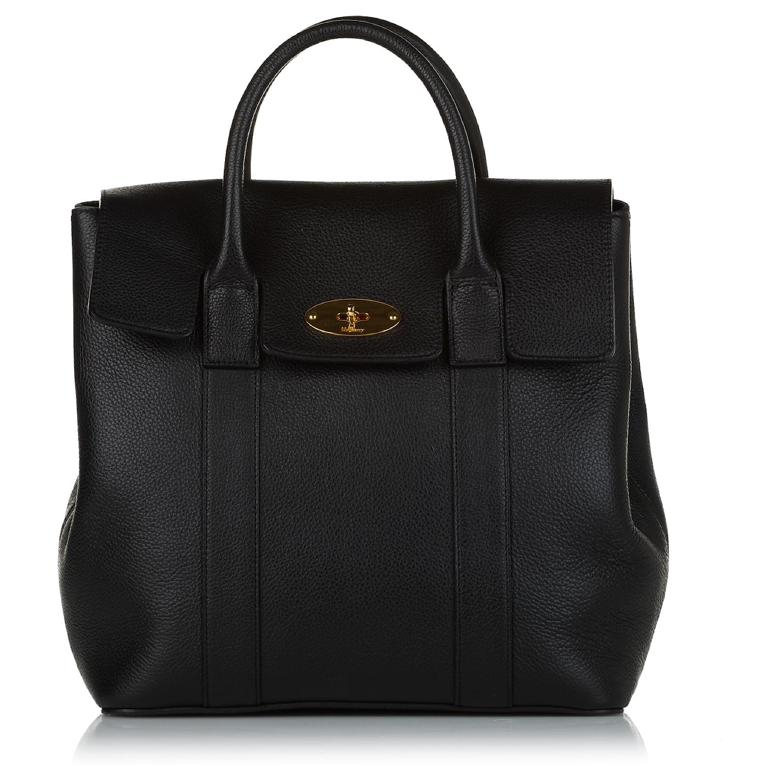 Mulberry Black Bayswater Leather Backpack Pony-style calfskin ref ...