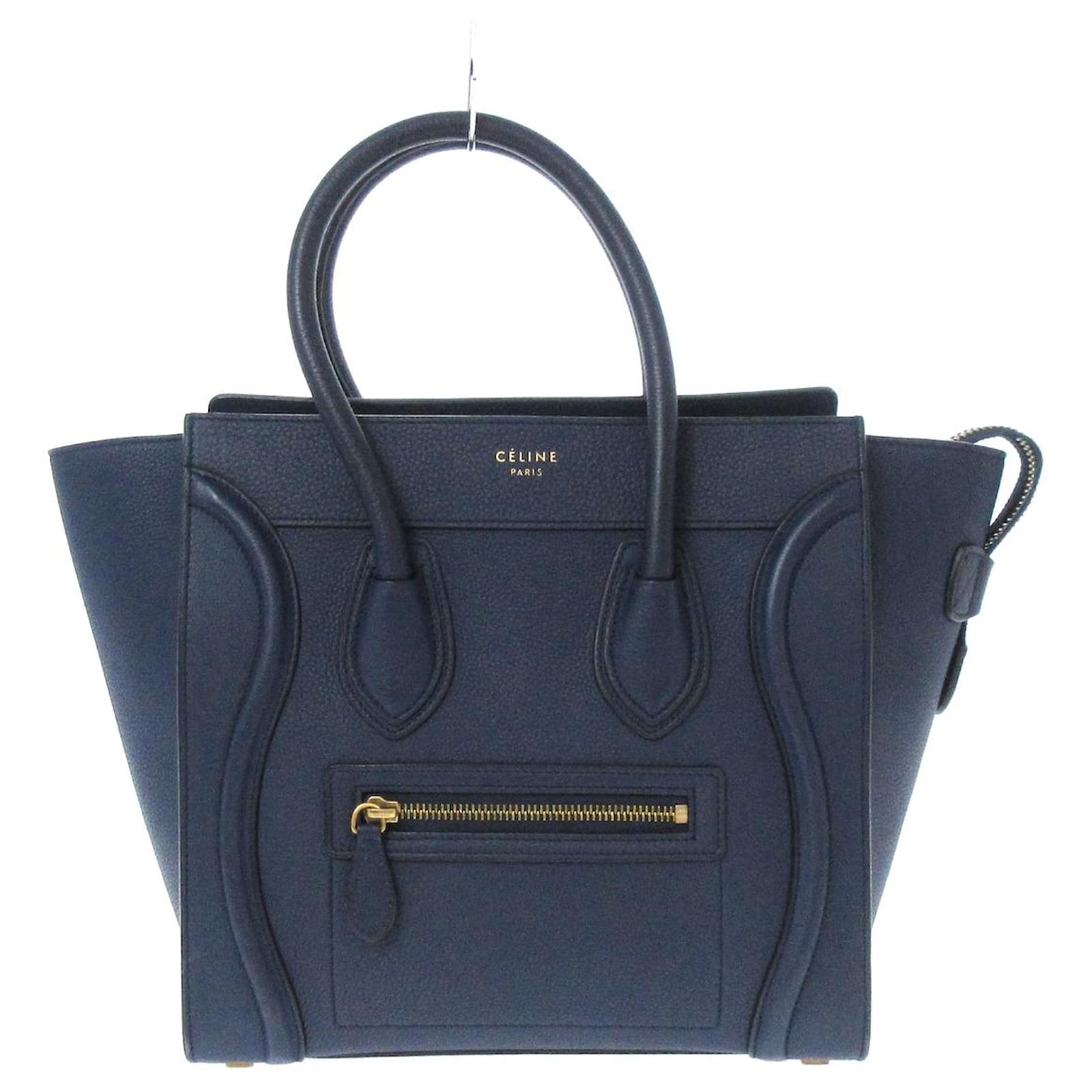 Céline Luggage Navy blue Leather ref.579302 - Joli Closet