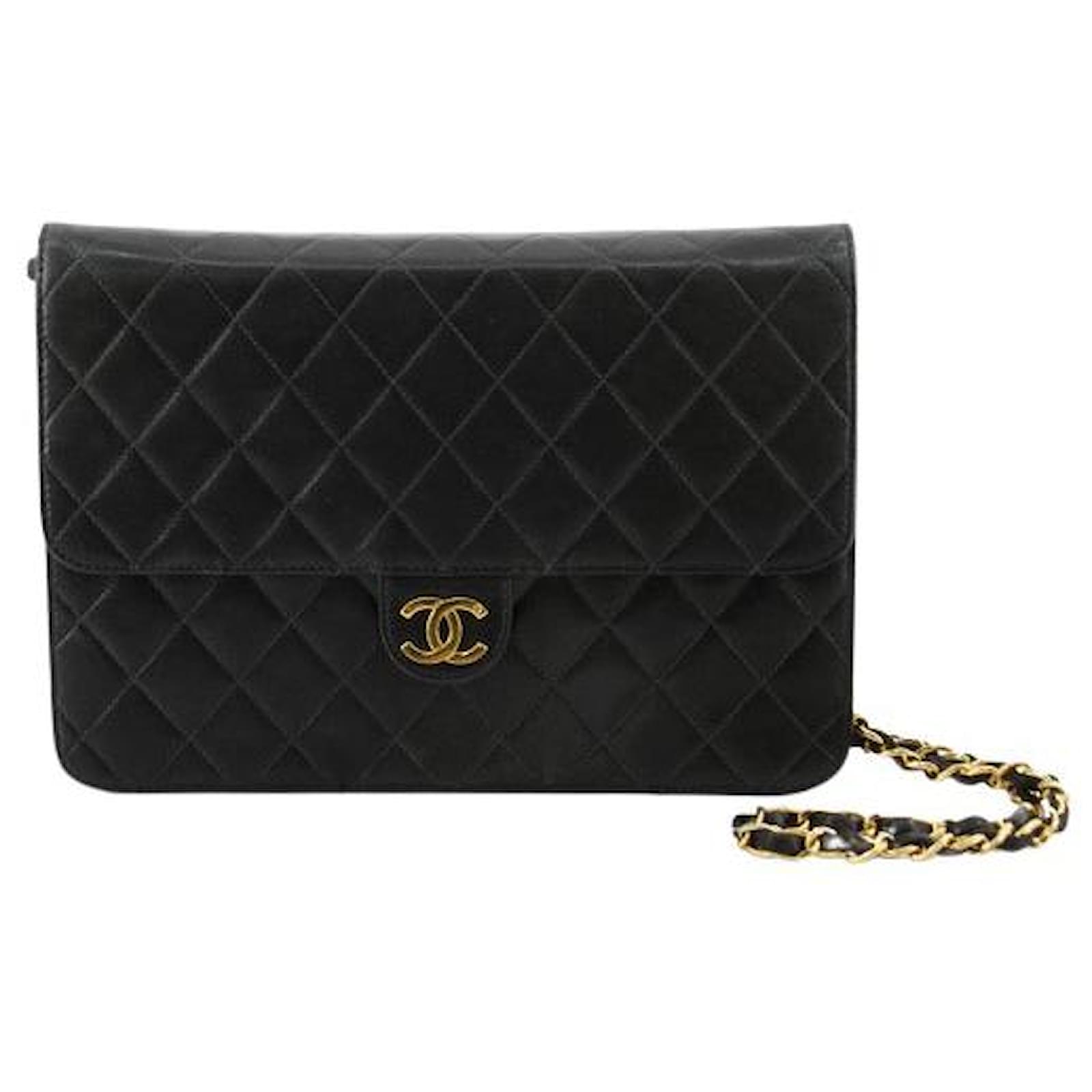 Chanel flap bag Black Leather ref.580122 - Joli Closet