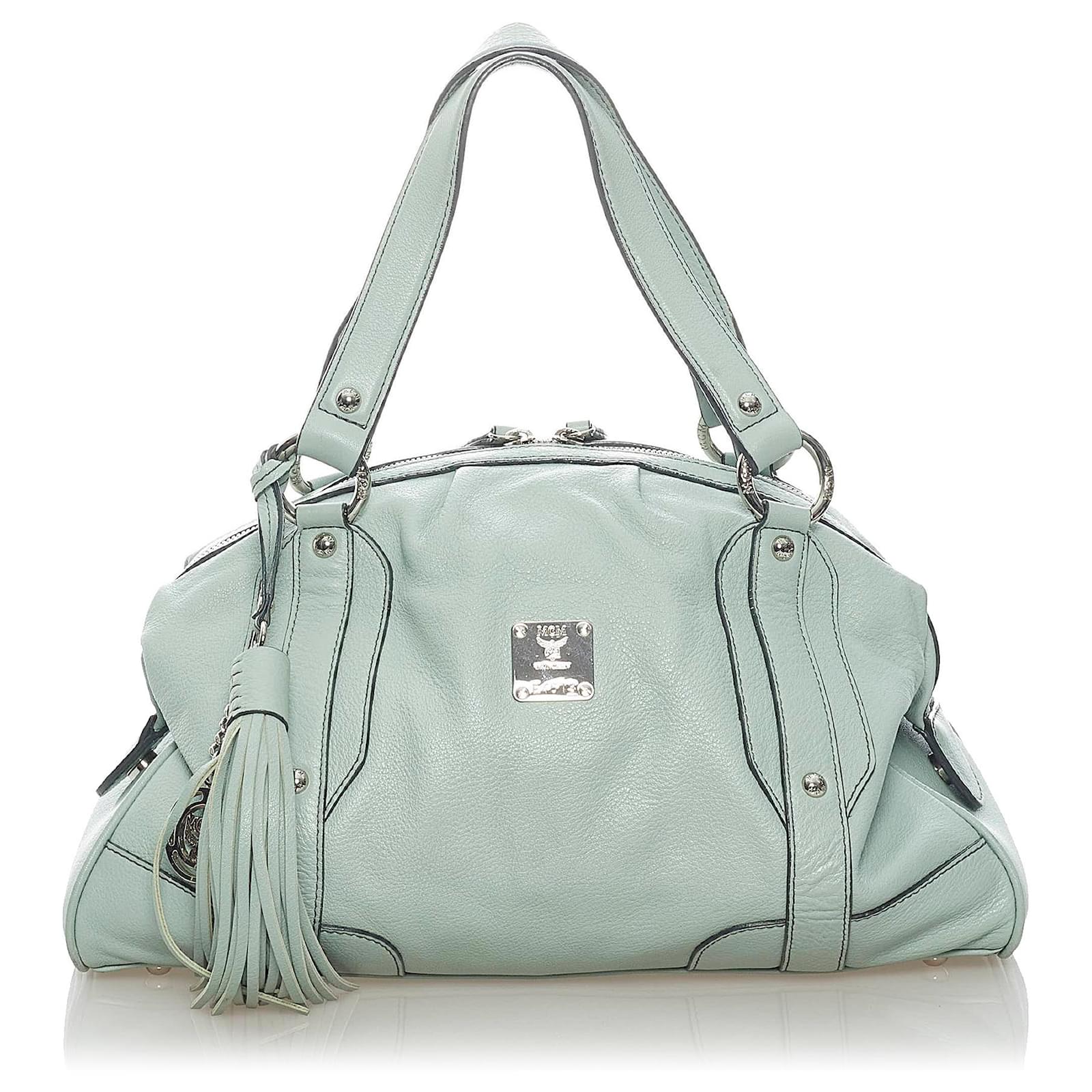 MCM Green Leather Tote Bag Pony-style calfskin ref.580398 - Joli Closet