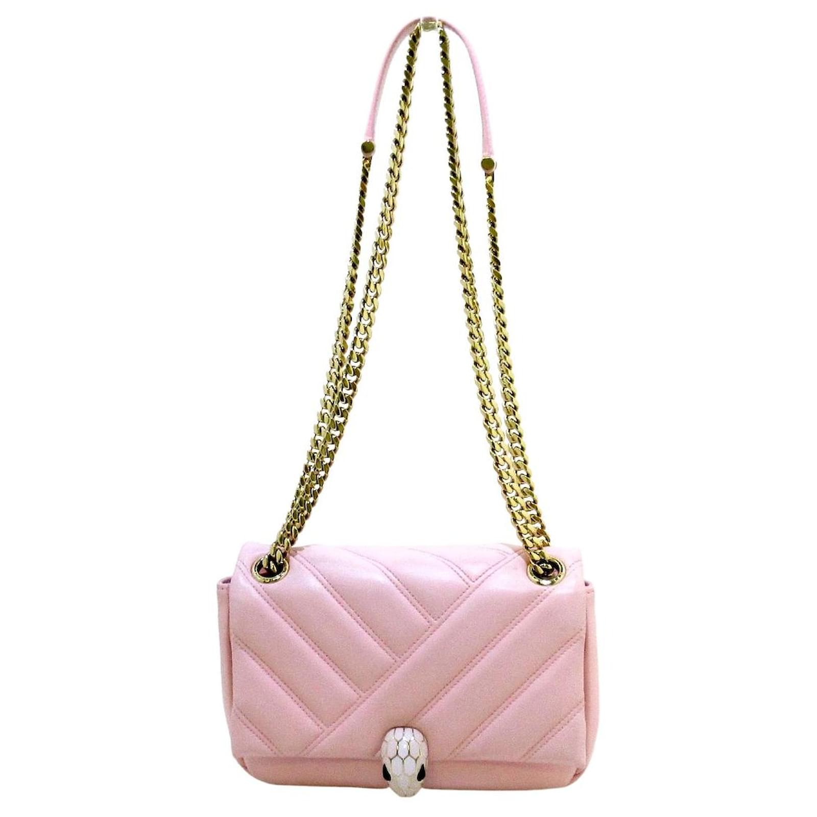 Bulgari BVLGARI Serpenti Pink Leather ref.581184 - Joli Closet