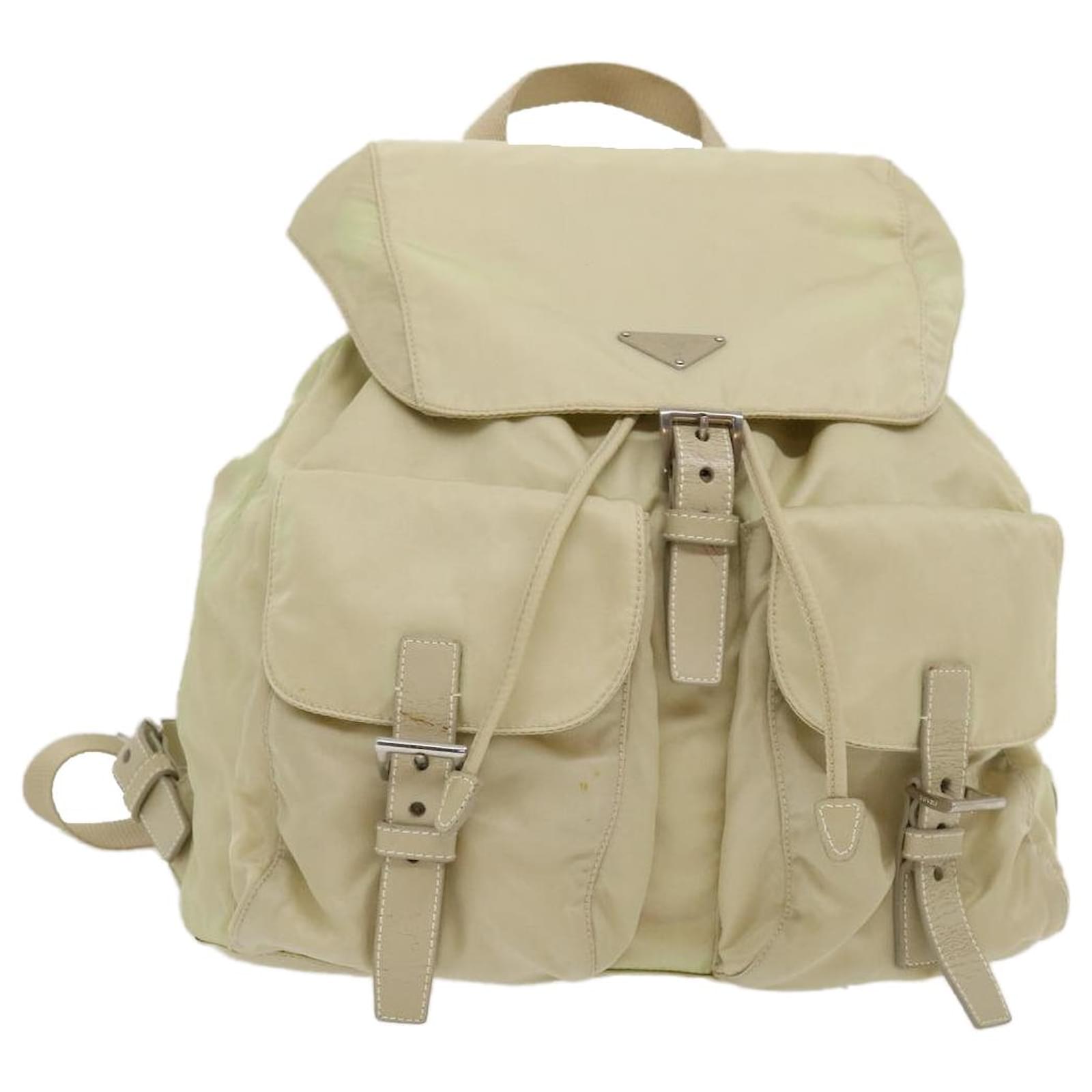 PRADA Rucksack Nylon Beige Auth2666 ref.582286 - Joli Closet