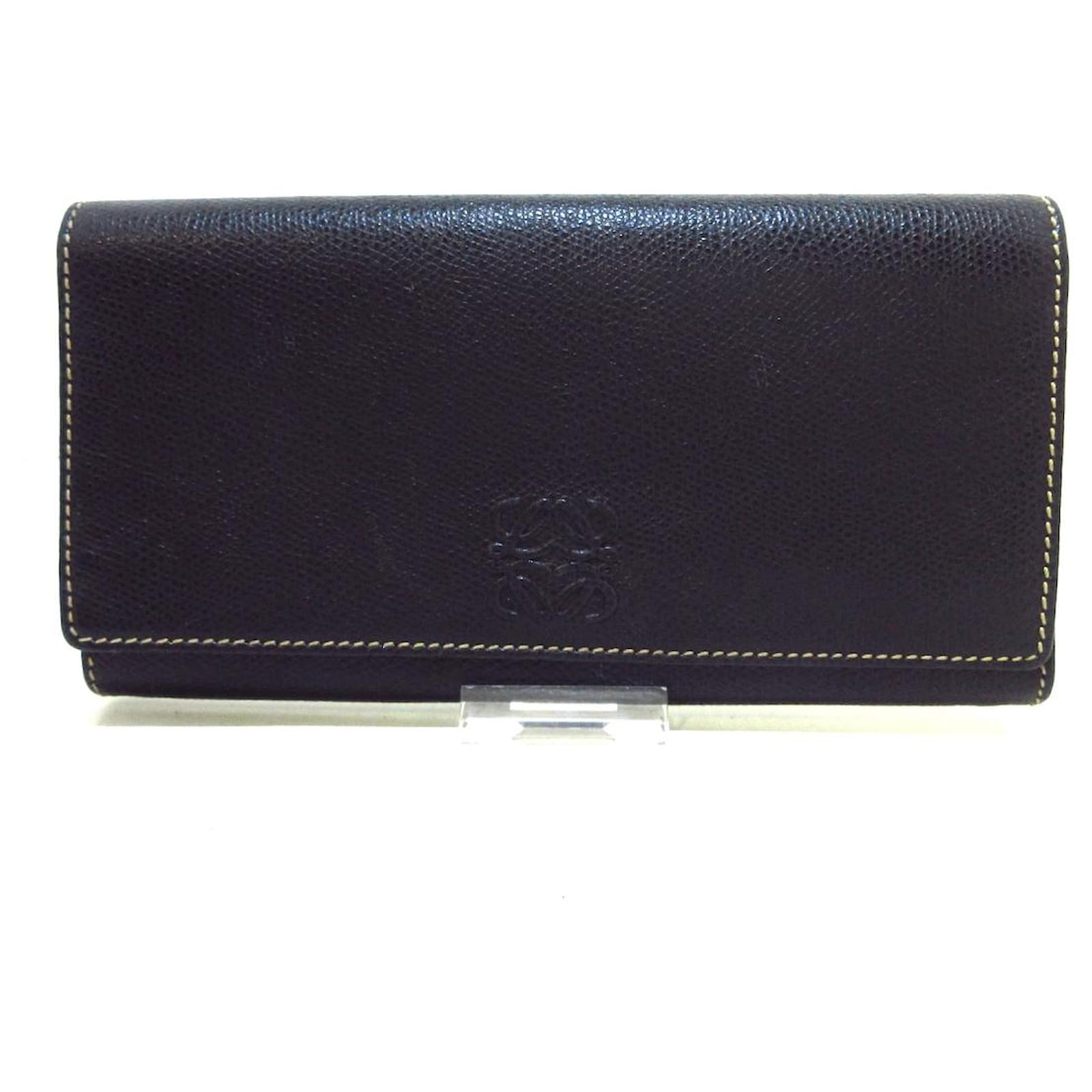 Loewe Wallet Black Leather ref.583147 - Joli Closet