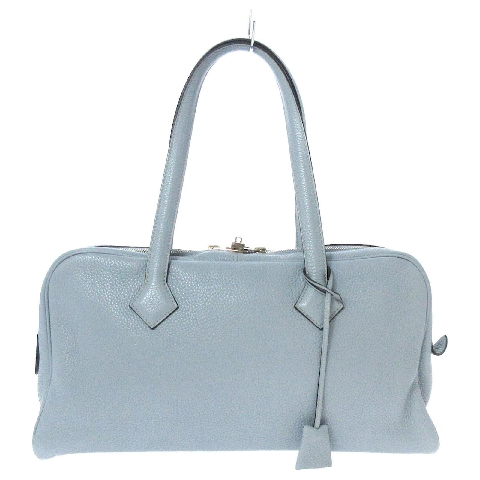 Hermès Victoria Azul claro Couro ref.583960 - Joli Closet