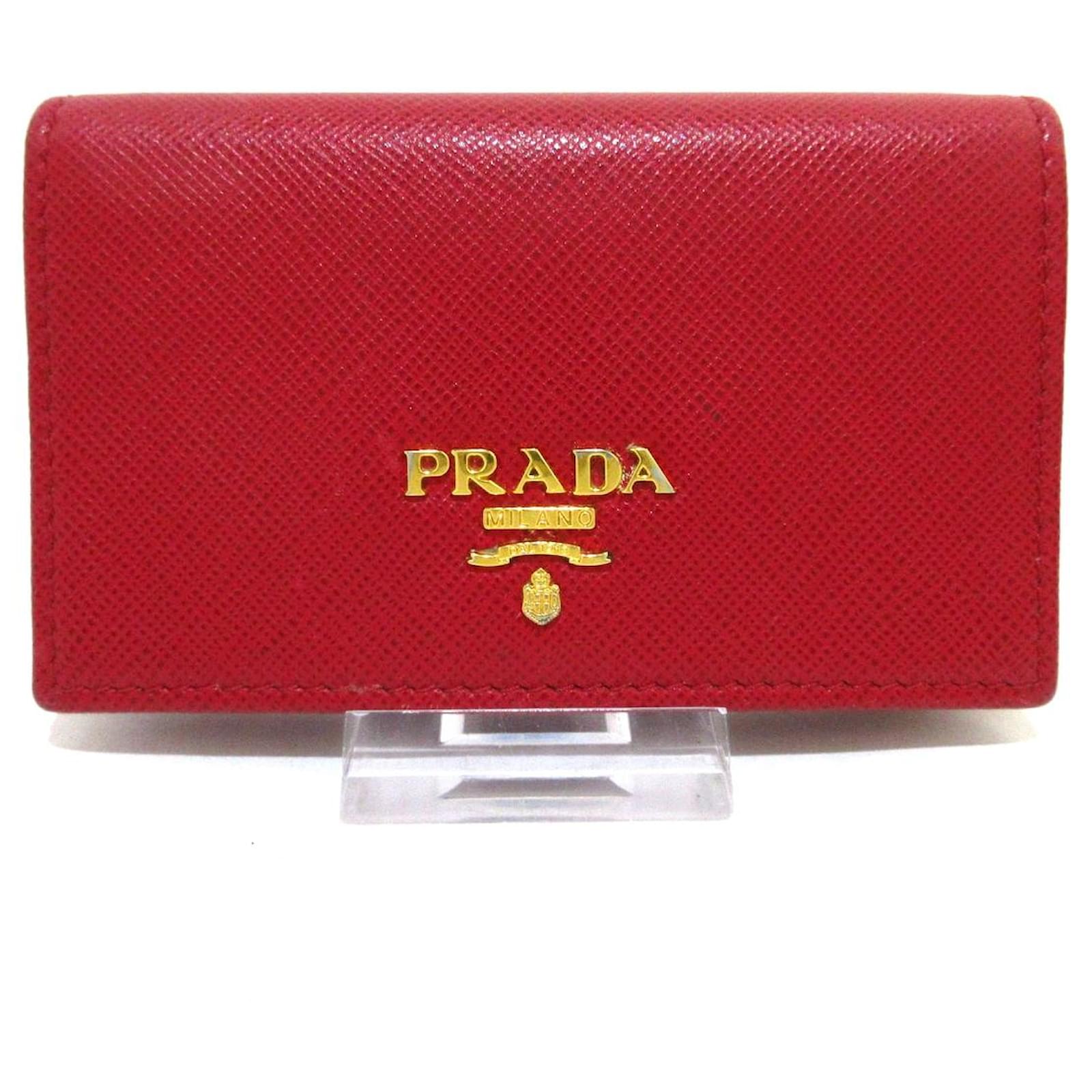 PRADA wallet Red Leather ref.584231 - Joli Closet