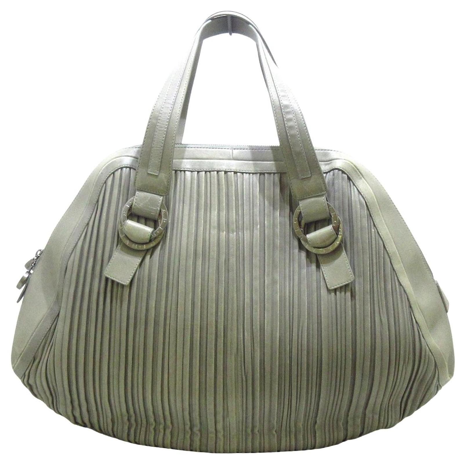 Bulgari Bvlgari Chandra Grey Leather ref.538944 - Joli Closet