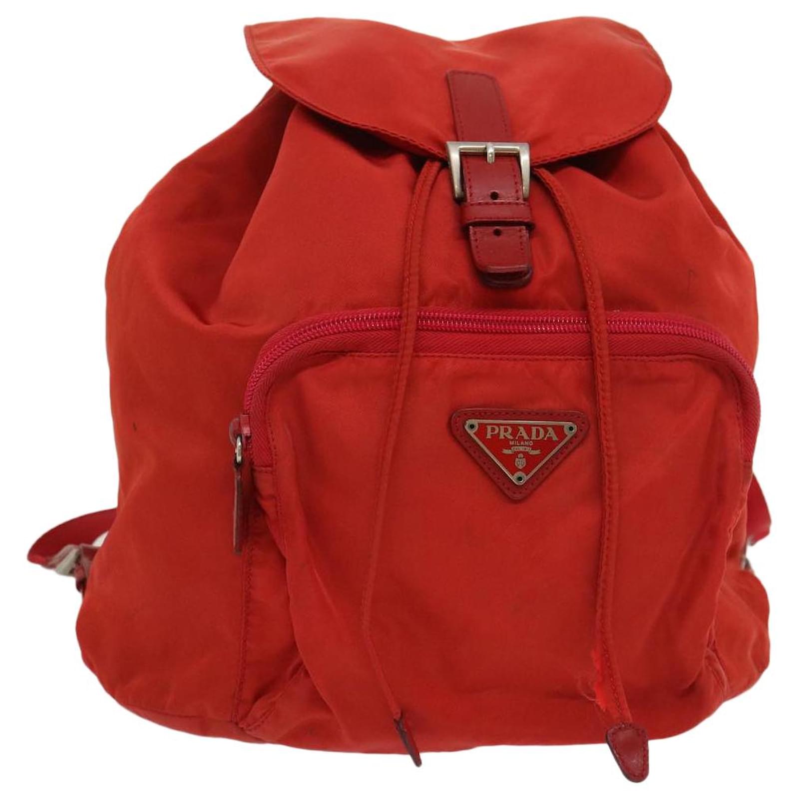 Prada backpack Red Synthetic ref.585546 - Joli Closet