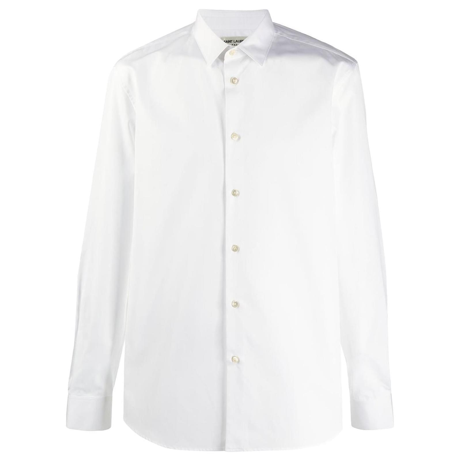 Saint Laurent Chemise classique White Cotton ref.587718 - Joli Closet