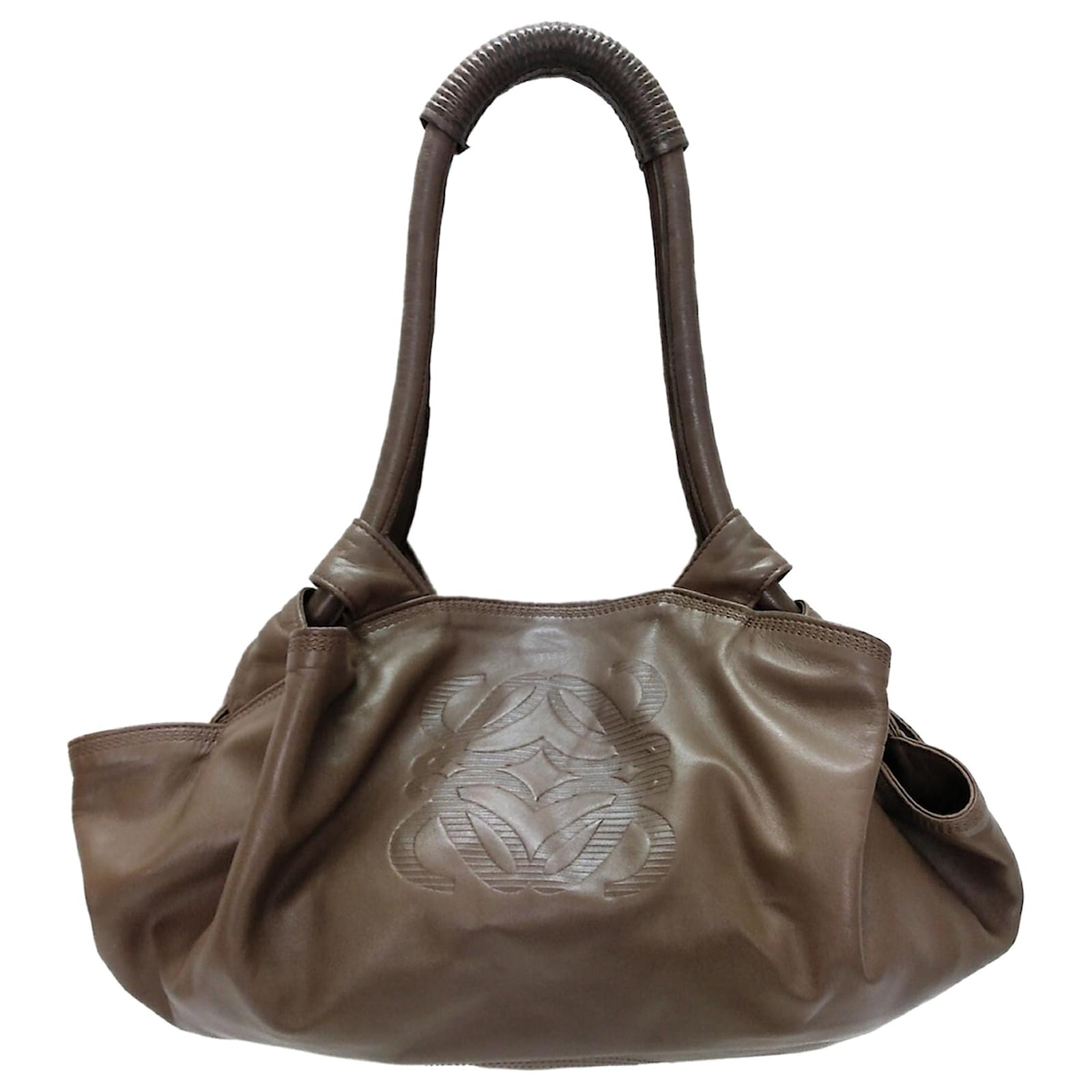 Loewe Brown Nappa Aire Leather Tote Bag Dark brown Pony-style calfskin ...