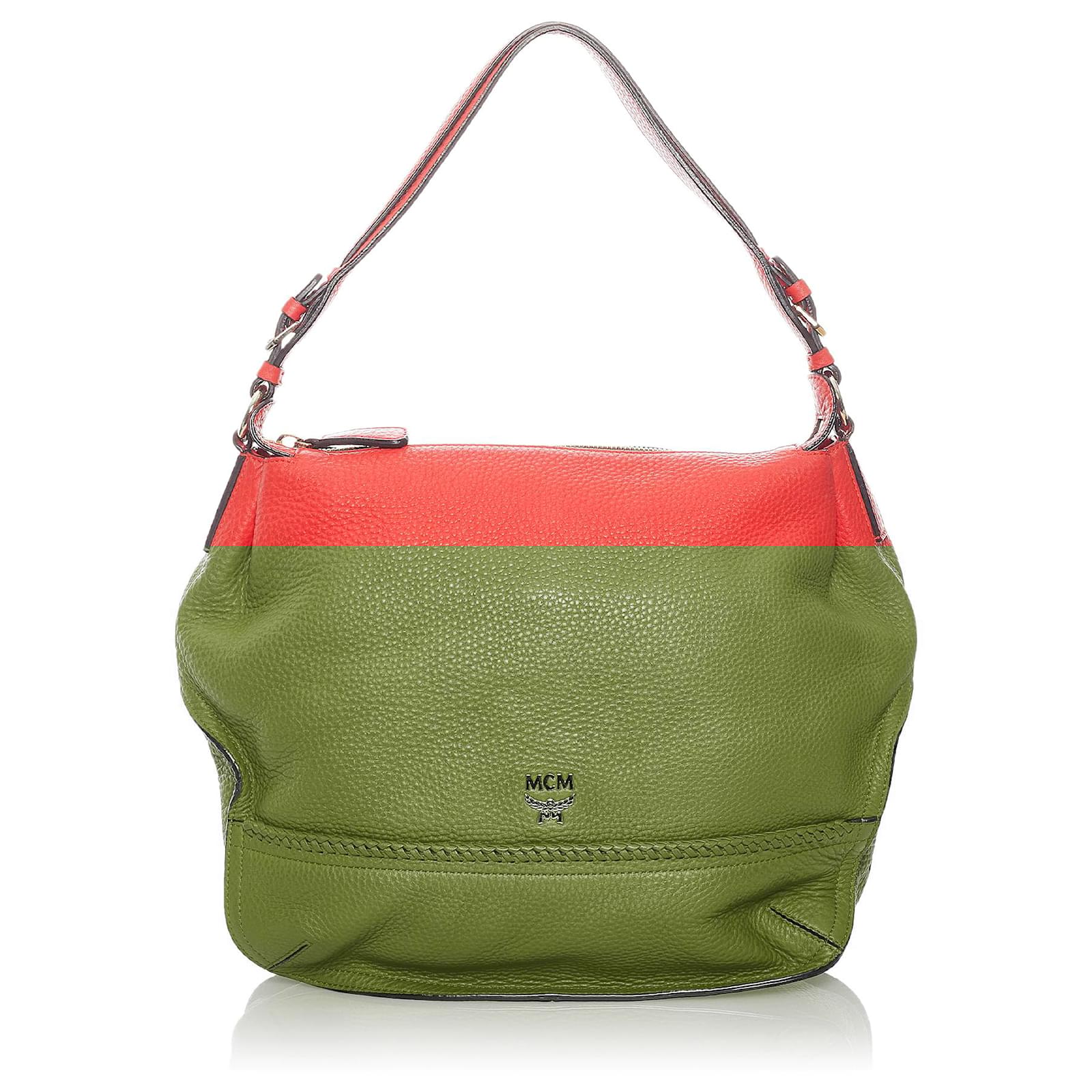 MCM Red Leather Tote Bag Pony-style calfskin ref.588180 - Joli Closet