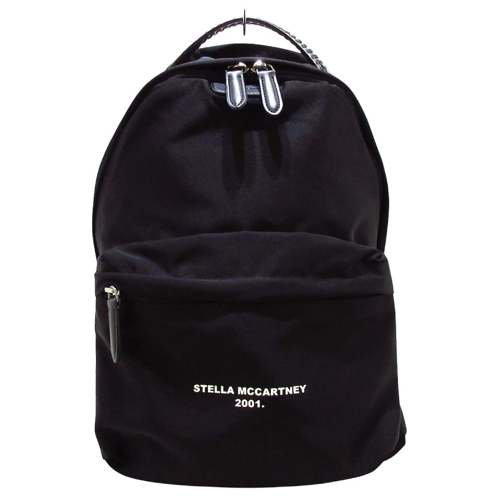 Stella Mc Cartney Stella McCartney Falabella logo Go Backpack Black ...