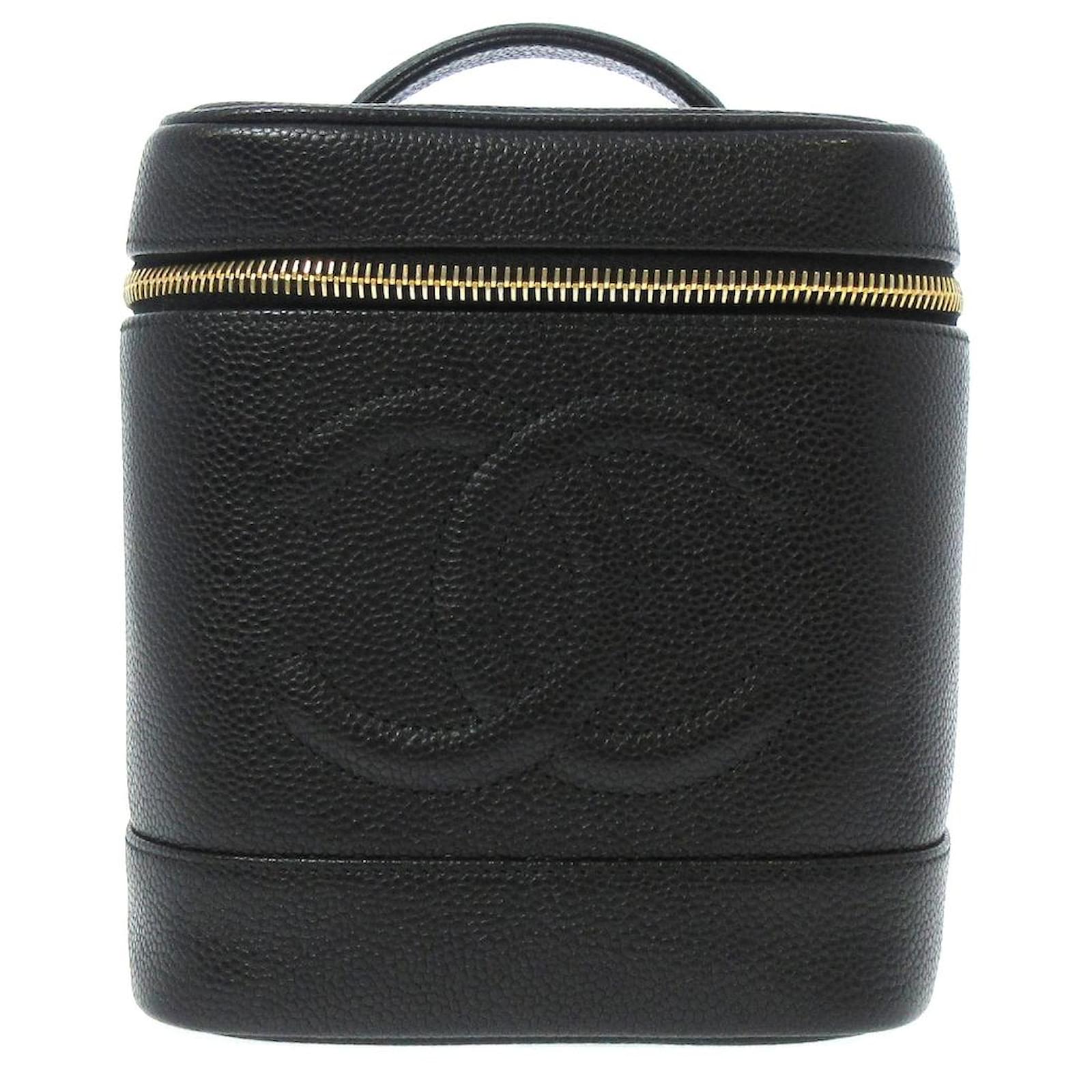 Chanel Vanity Black Leather ref.589843 - Joli Closet