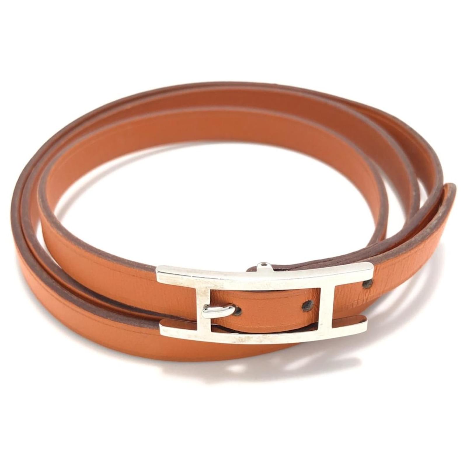 Hermès Hapi 3 Orange Leather ref.590101 - Joli Closet