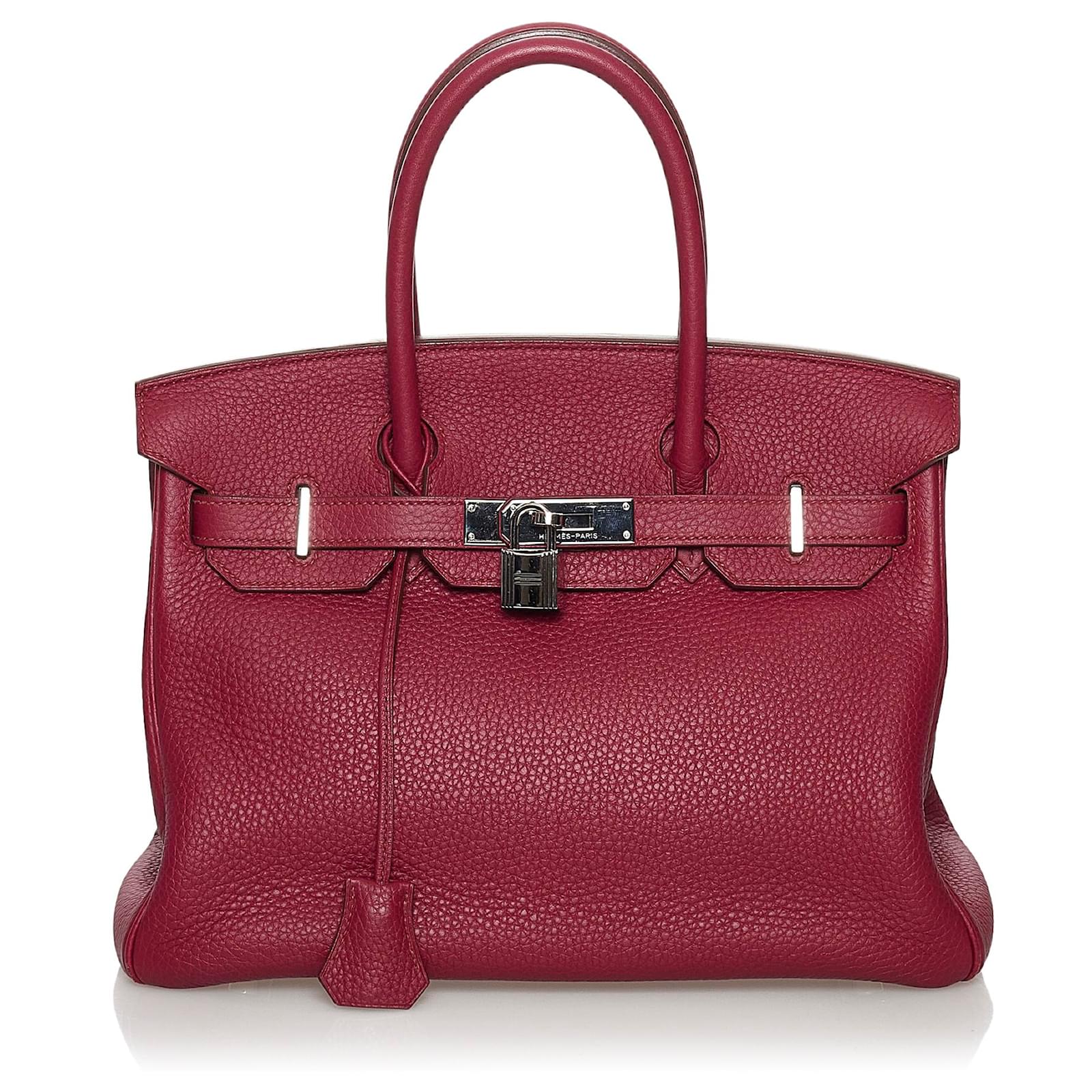 Hermès Hermes Red Birkin 30 Leather Pony-style calfskin ref.590193 ...