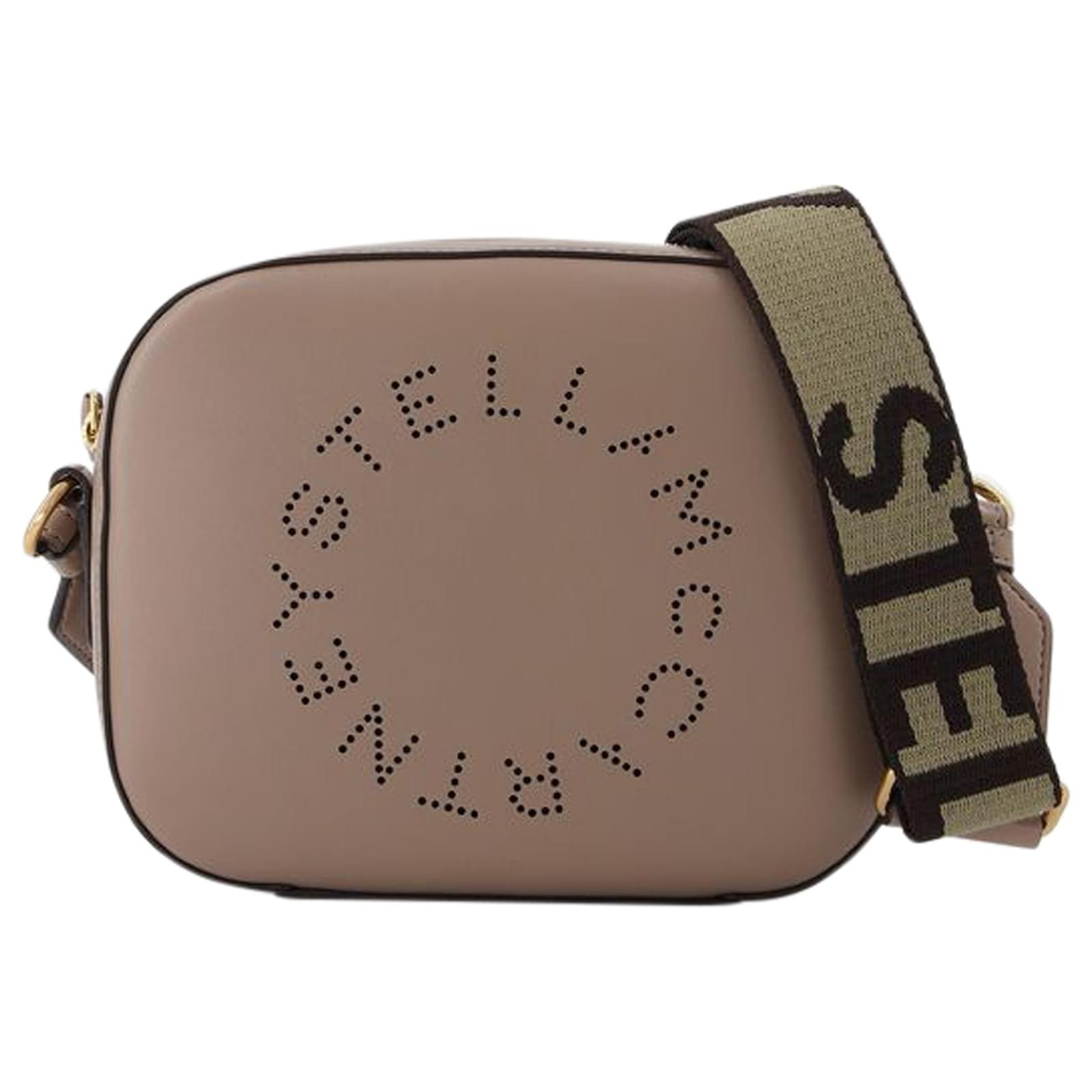 Stella Mc Cartney Logo Camera Small in beige synthetic leather ...