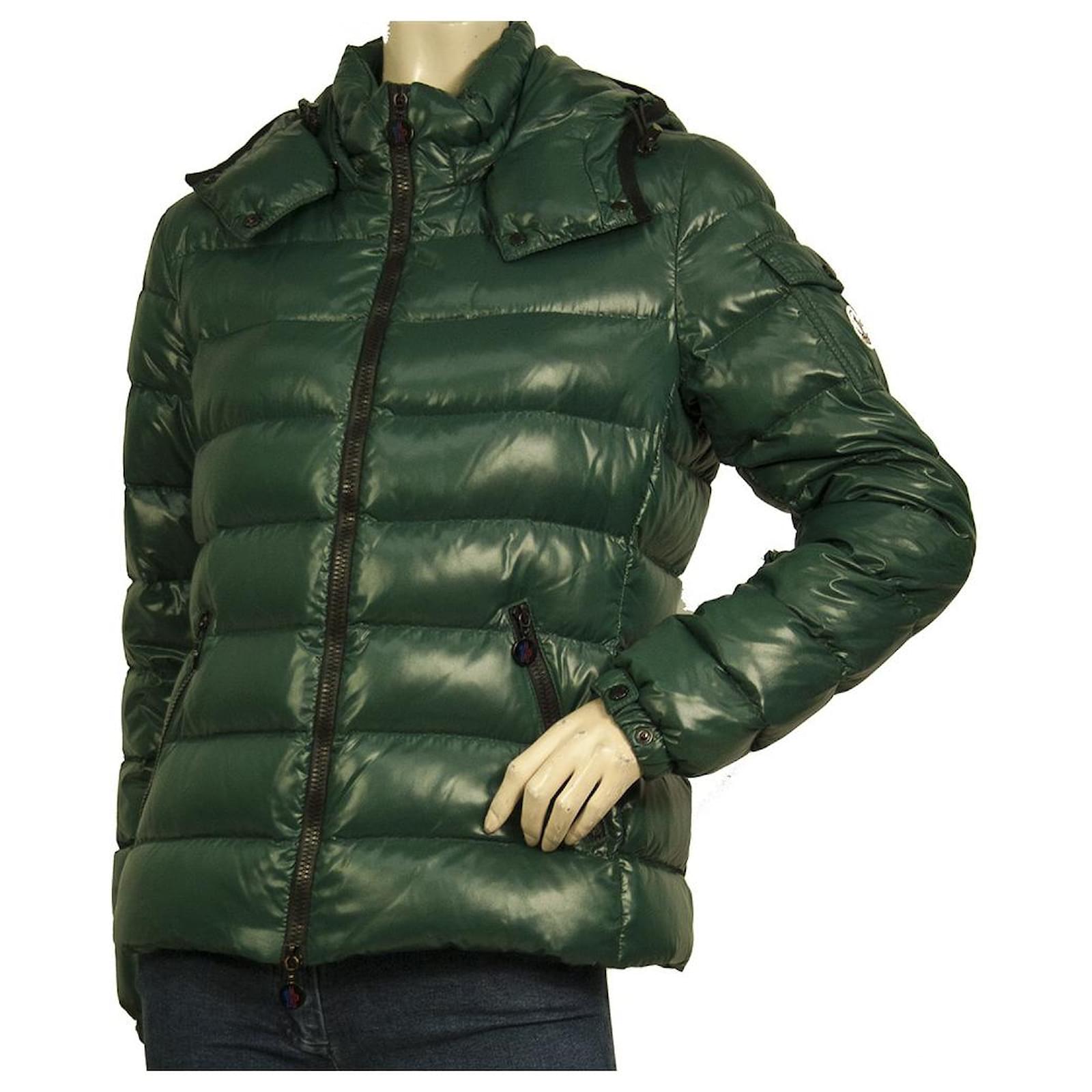 MONCLER BADY Giubbotto dark green puffer lightweight down feather ...