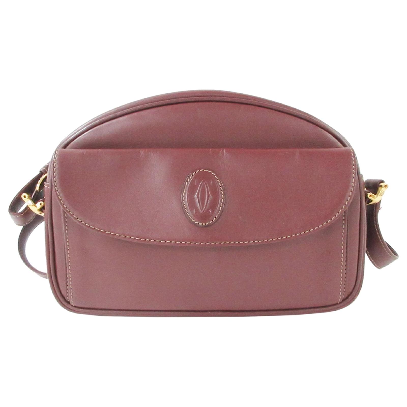 Cartier Red Must De Cartier Leather Crossbody Bag Dark red Pony-style ...