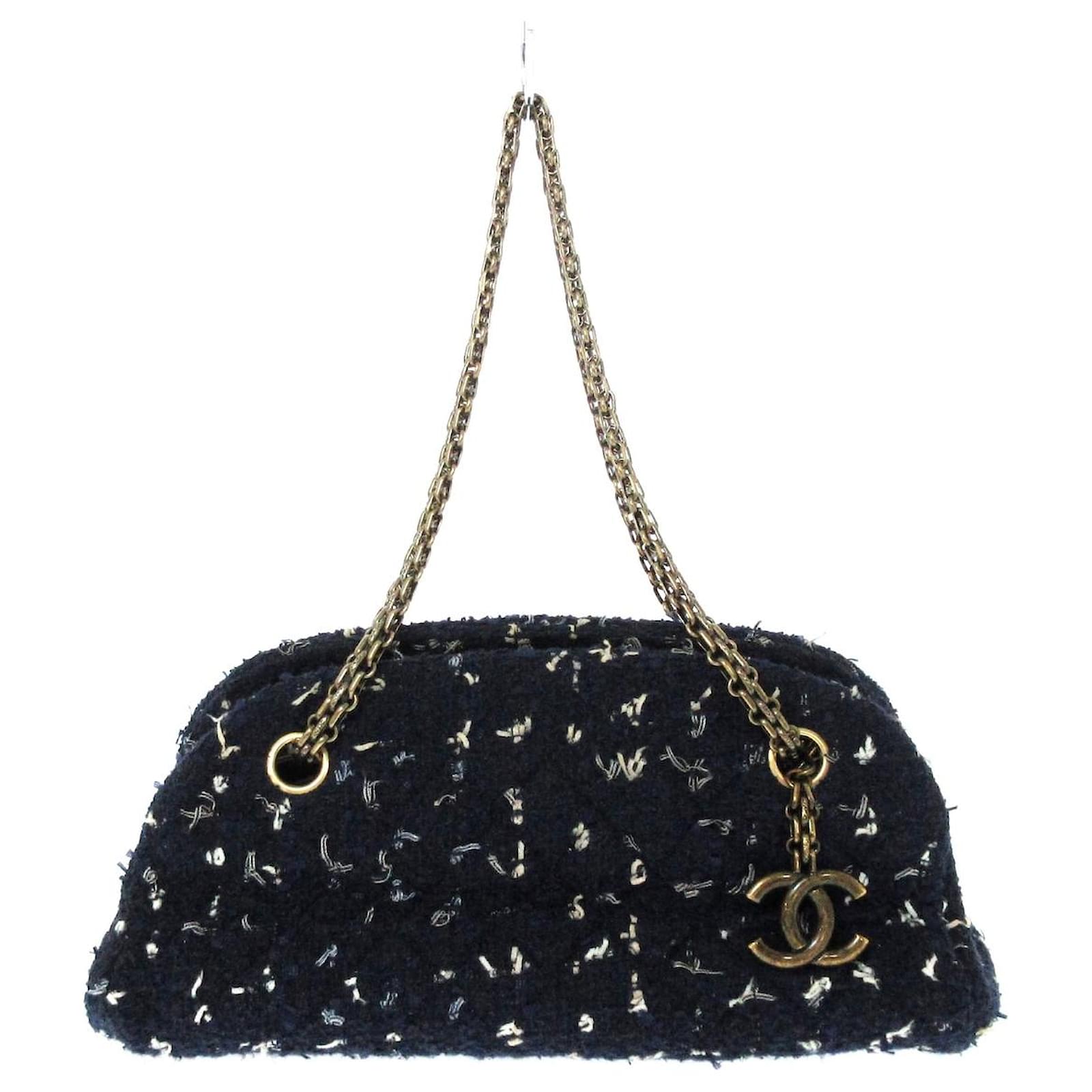 Chanel Bowling Navy blue Tweed ref.592922 - Joli Closet