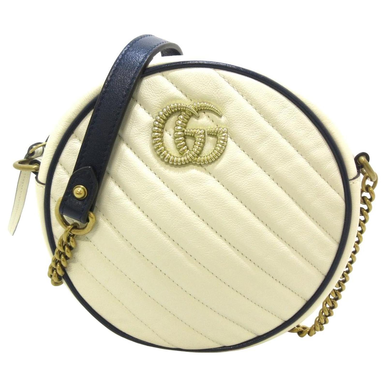 GUCCI MARMONT White Leather ref.593415 - Joli Closet