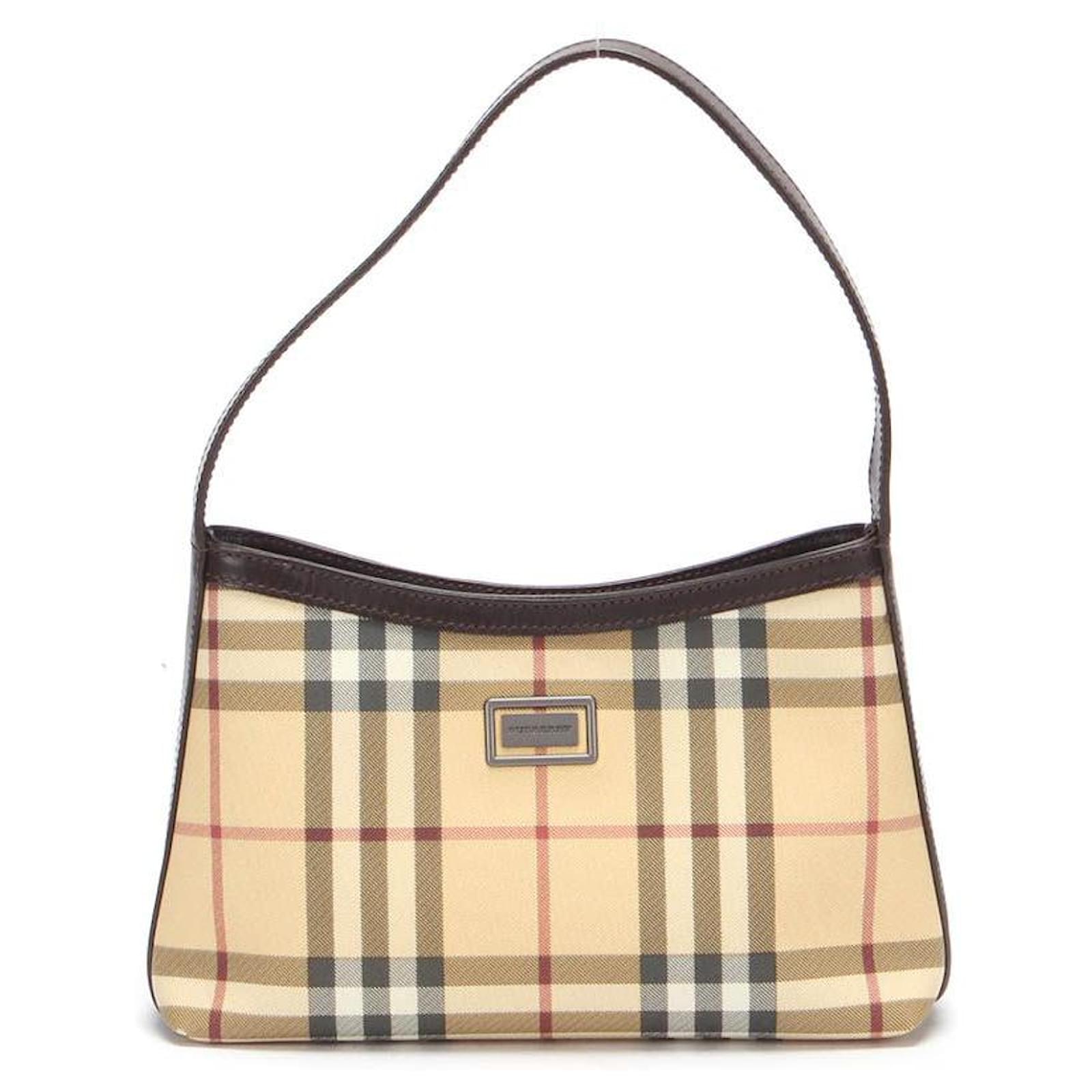 Burberry House Check Handbag Beige Cloth ref.595433 - Joli Closet
