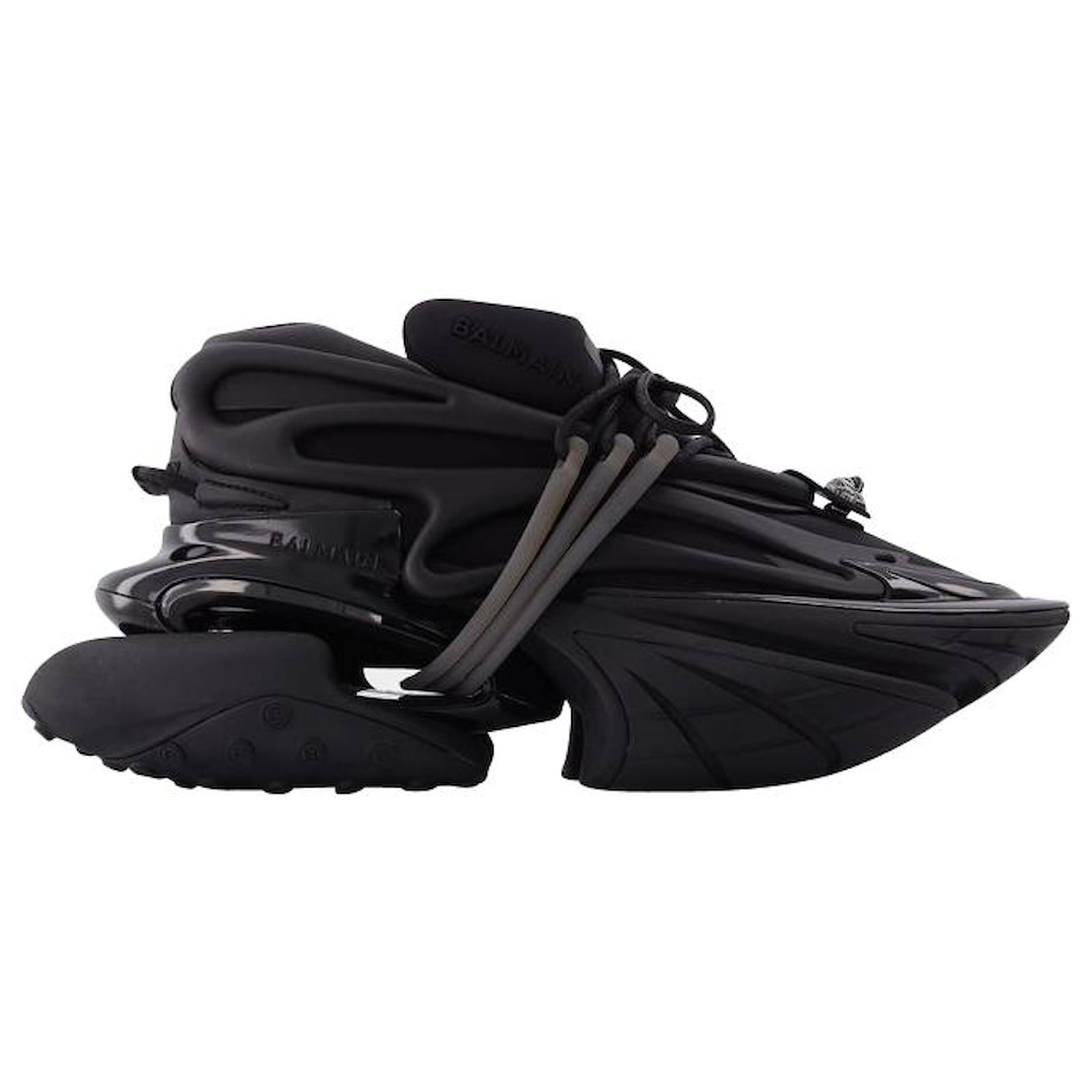 Balmain Safa-Neoprene&calf leather in Black Nylon ref.596401 - Joli Closet