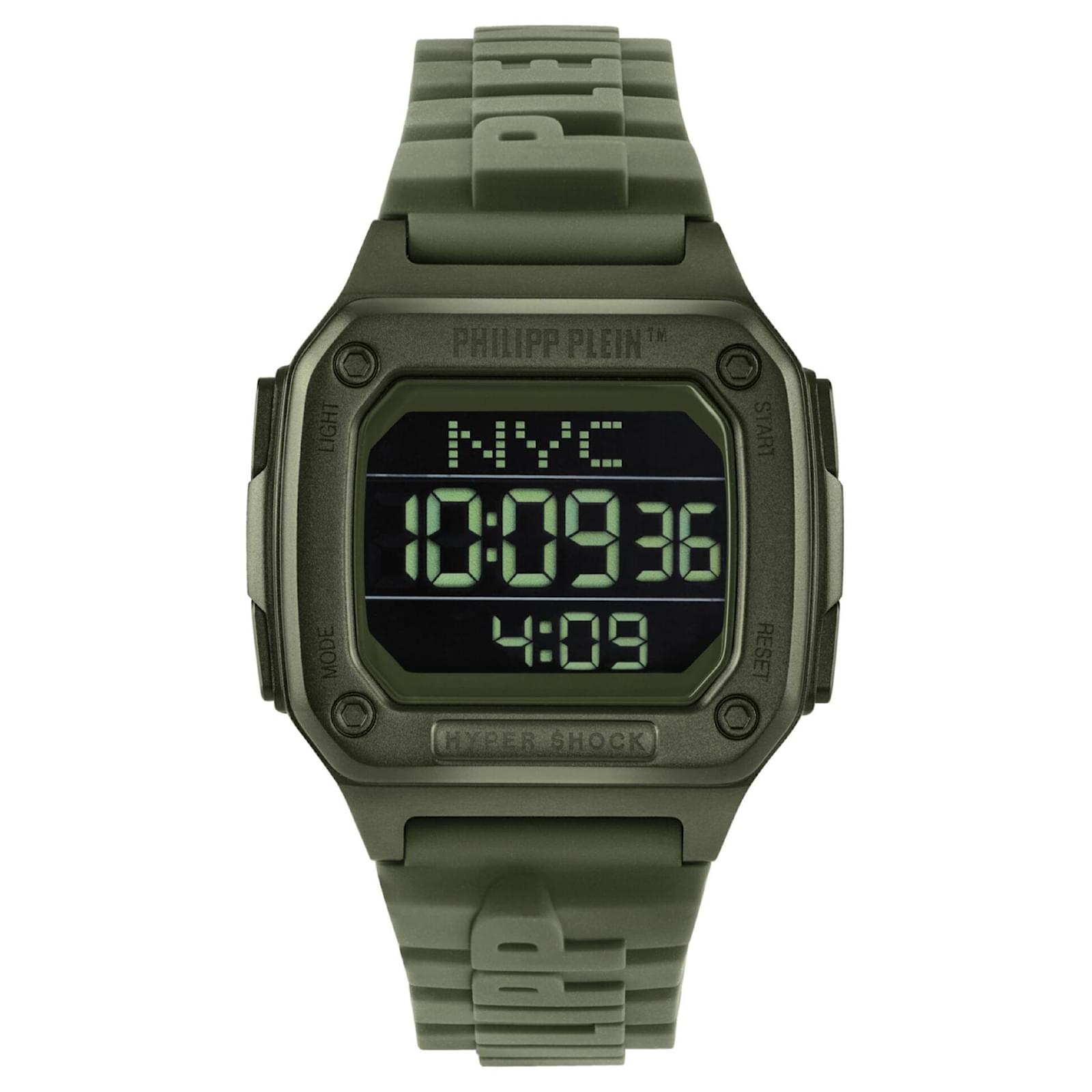 Philipp Plein Hyper $hock Digital Watch Green Leather ref.597079 - Joli ...