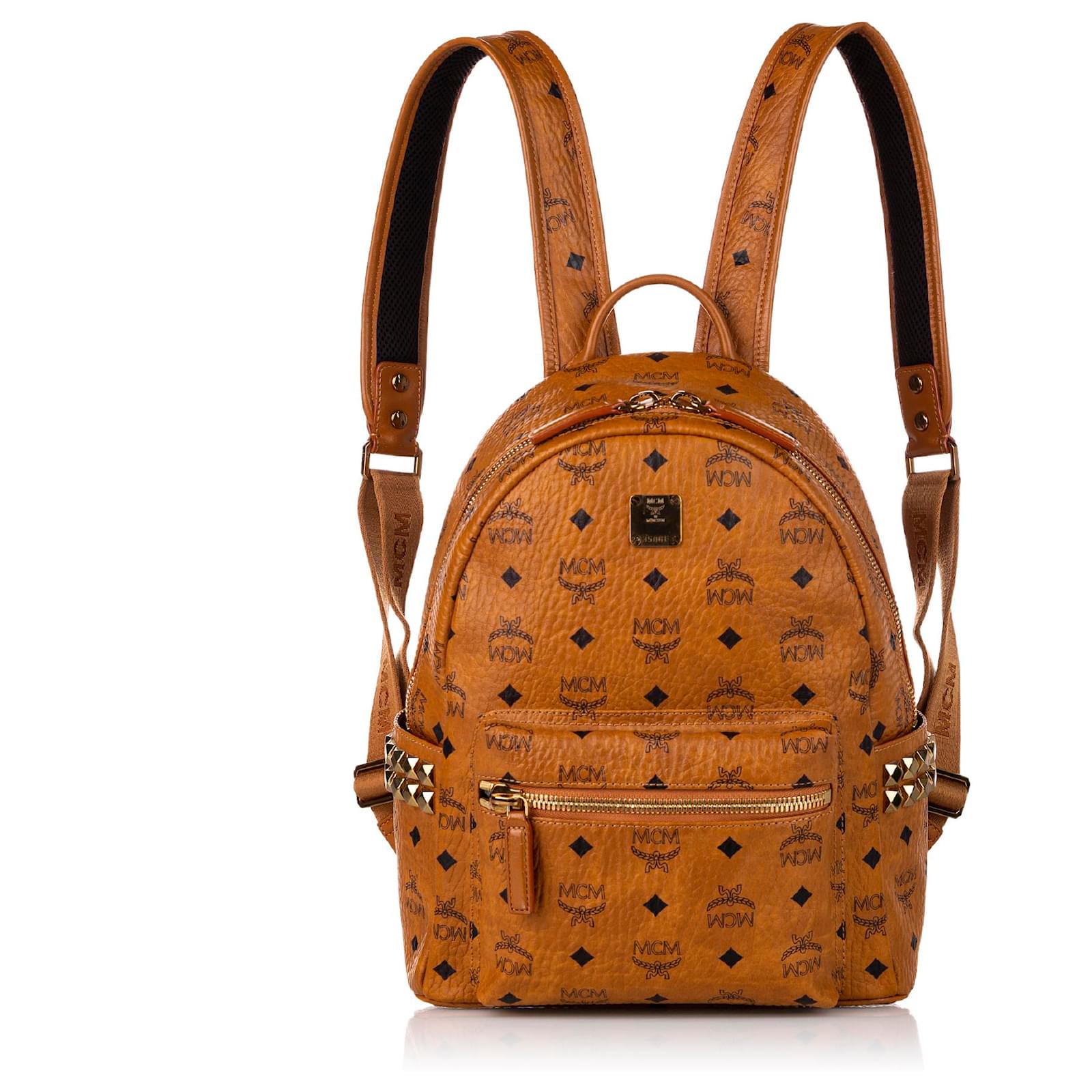 MCM Brown Visetos Stark Leather Backpack Pony-style calfskin ref.597797 ...