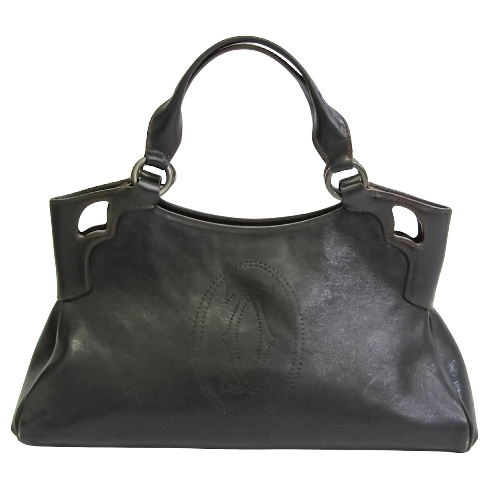 Cartier Marcello Black Leather ref.598502 - Joli Closet