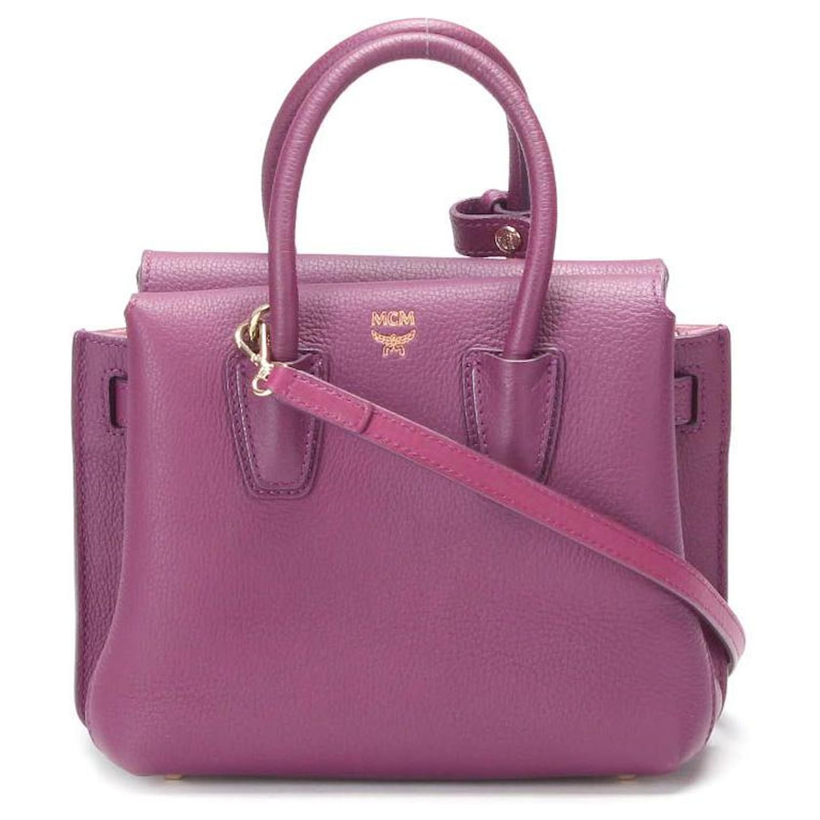 MCM Leather Handbag Purple ref.598909 - Joli Closet