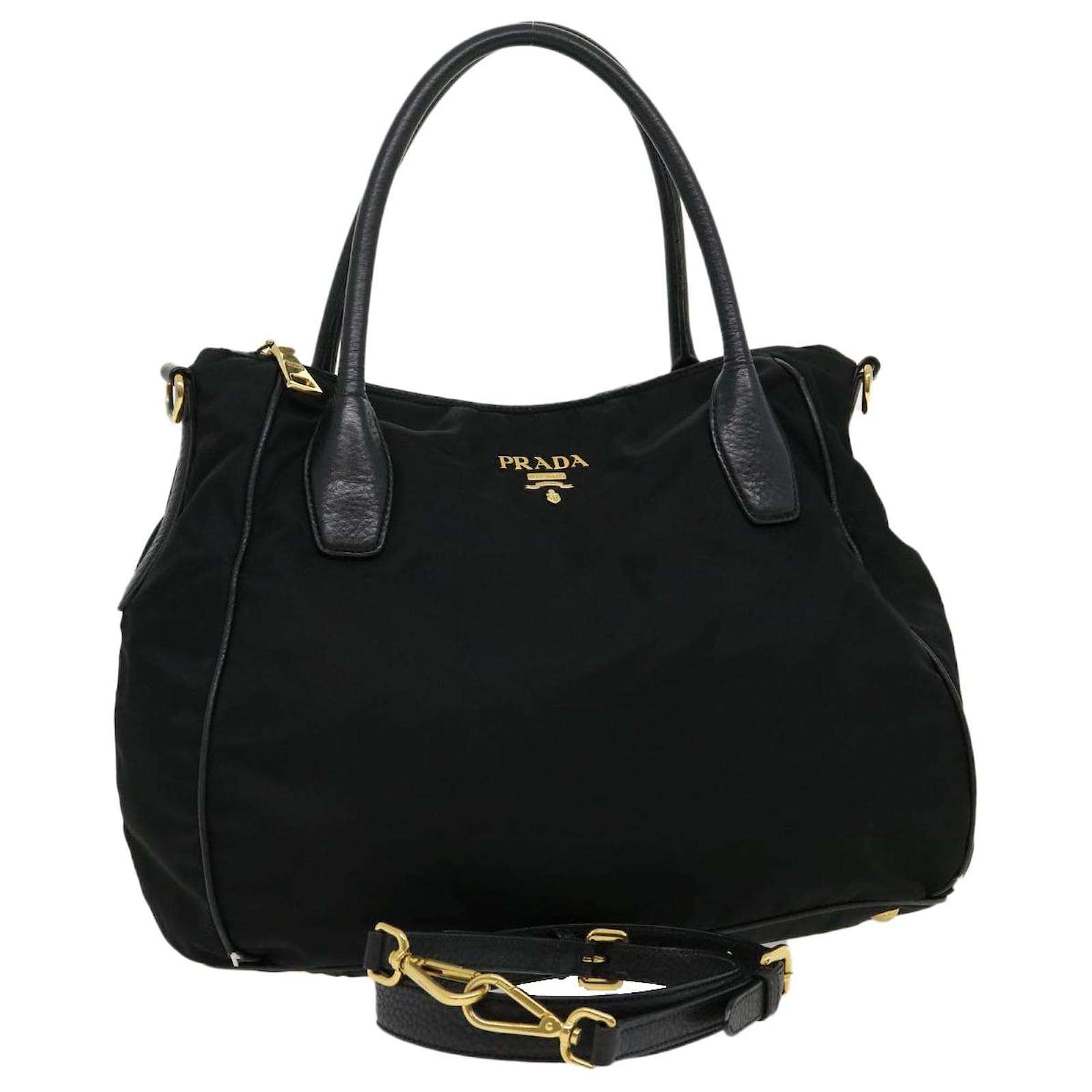 Prada Handtasche Nylon 2Weg Schwarz Auth gt2623 ref.600269 - Joli Closet