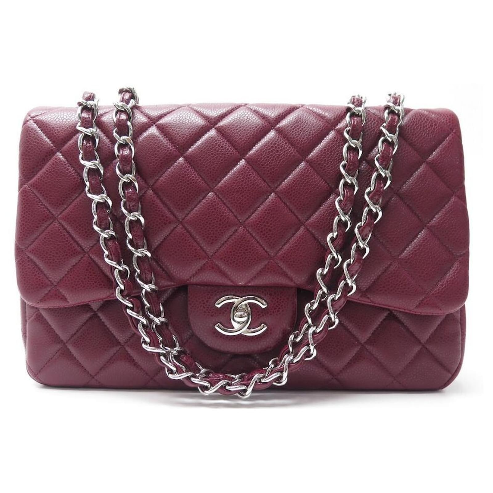 Timeless CHANEL GRAND CLASSIQUE ZEITLOSE JUMBO-HANDTASCHE KAVIARLEDER ...