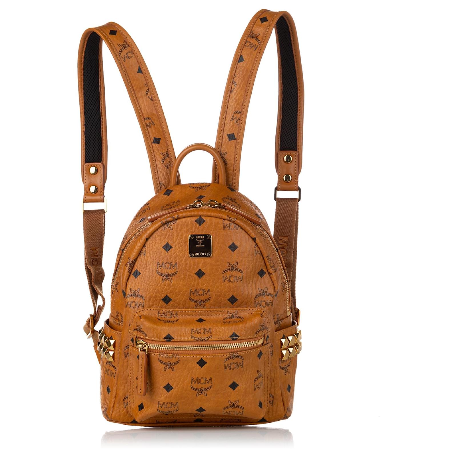 MCM Brown Visetos Stark Leather Backpack Pony-style calfskin ref.601939 ...