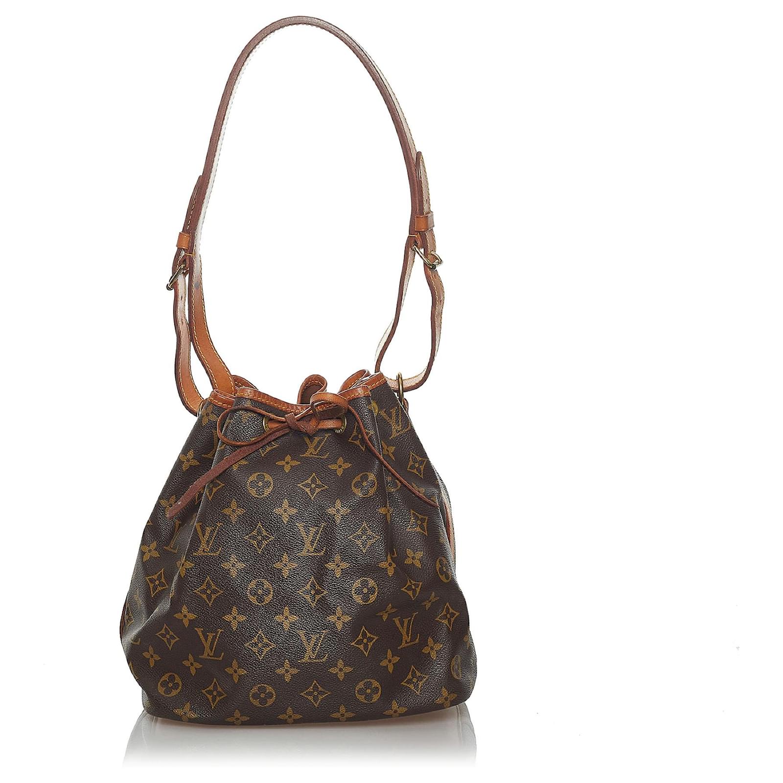 Noe Louis Vuitton Monogram Marron Petit Noé Cuir Toile ref.603027 ...
