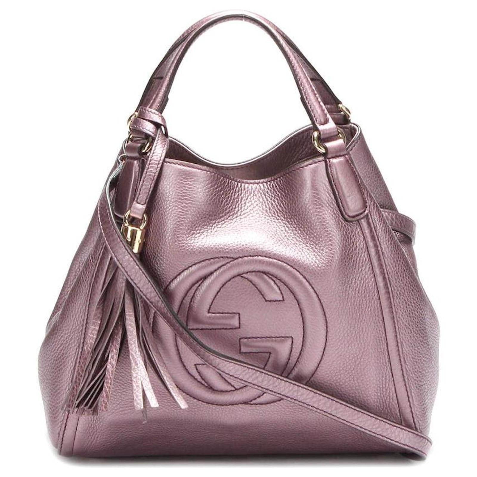 Gucci Metallic Soho Leather Crossbody Bag Purple ref.603167 - Joli Closet