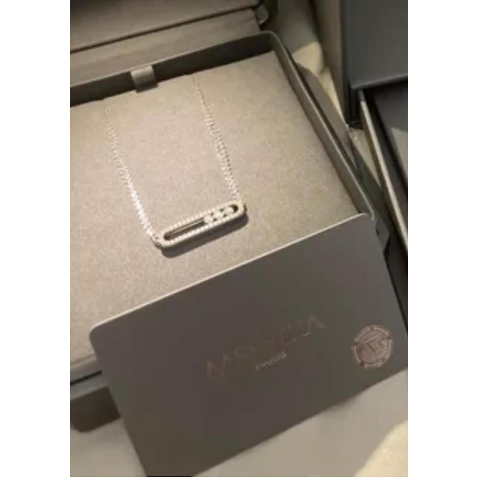 Necklace messika move classic large Silver hardware White gold ref ...