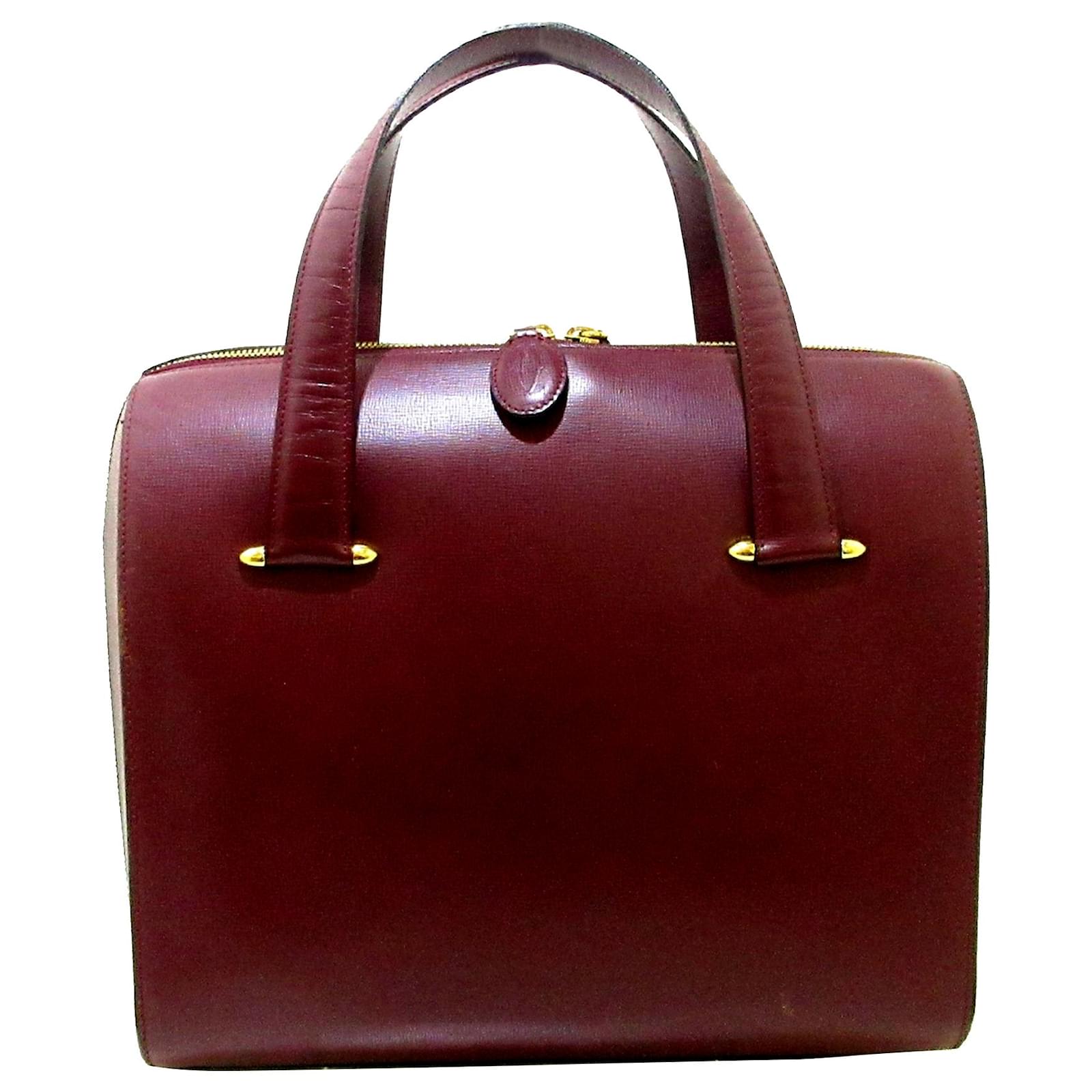 Cartier Red Must de Cartier Leather Satchel Dark red Pony-style ...