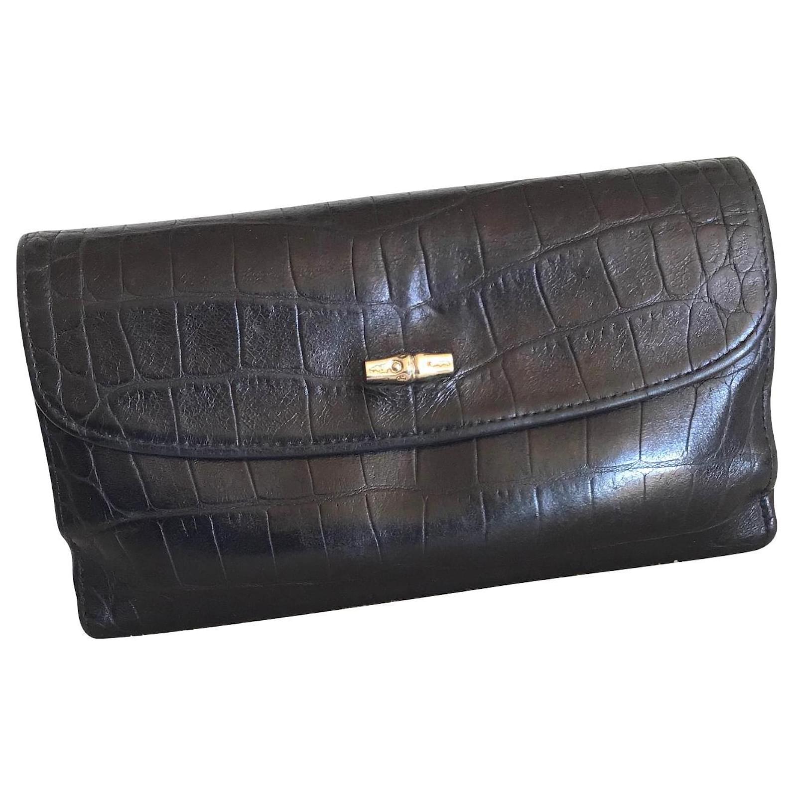 Longchamp Reed Black Leather ref.603683 - Joli Closet