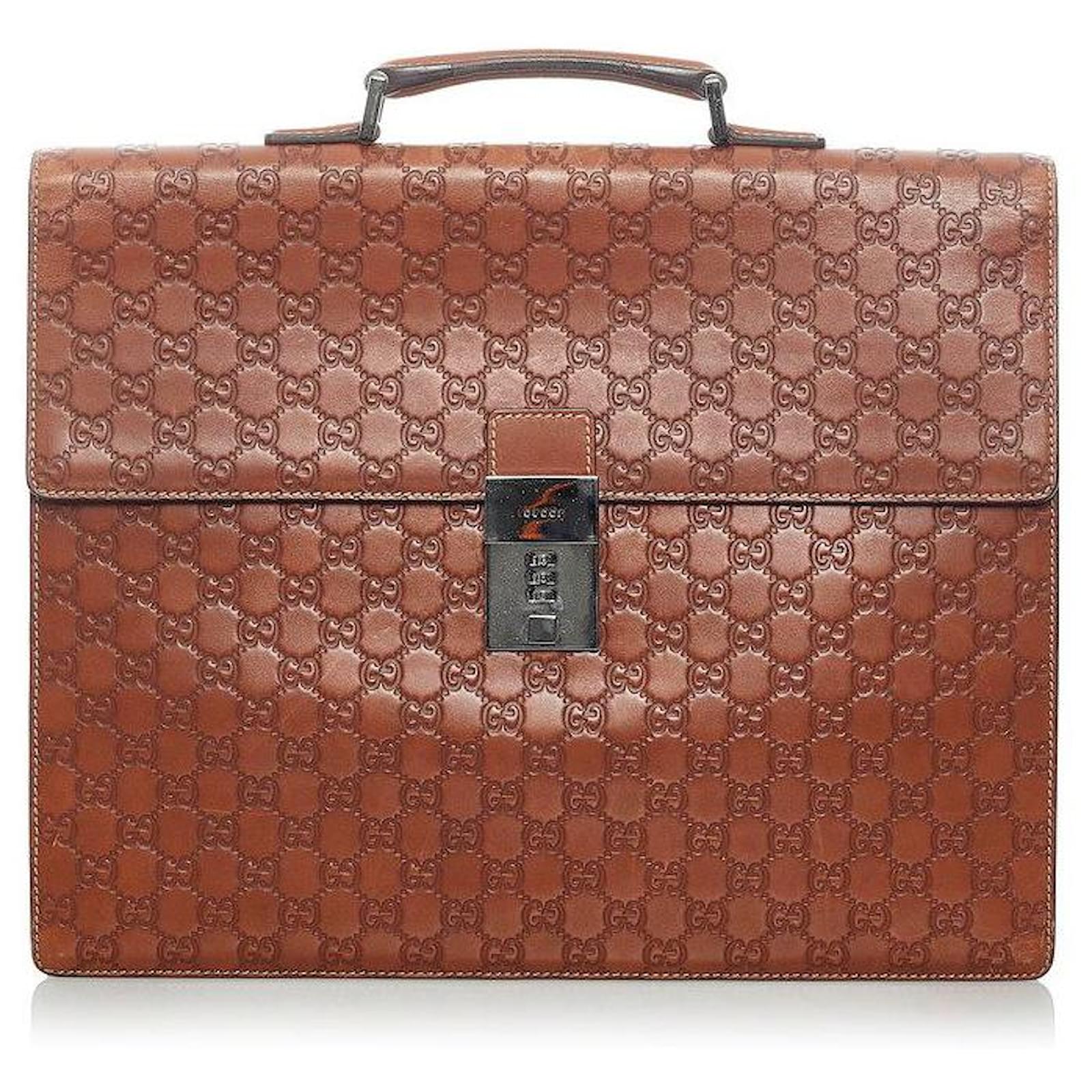 Guccissima Leather Briefcase Brown ref.603851 - Joli Closet