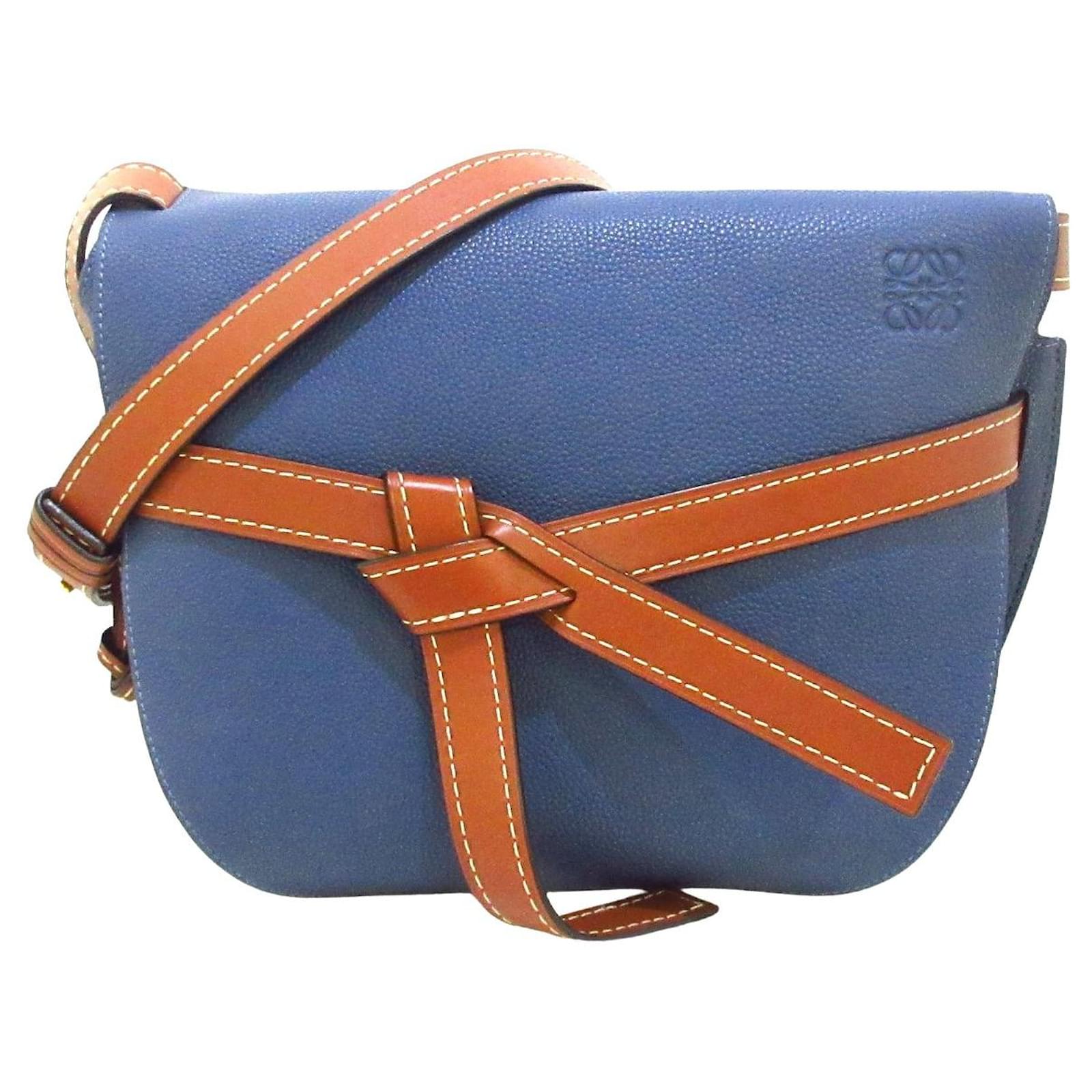 Loewe Gate Blue Leather ref.603908 - Joli Closet