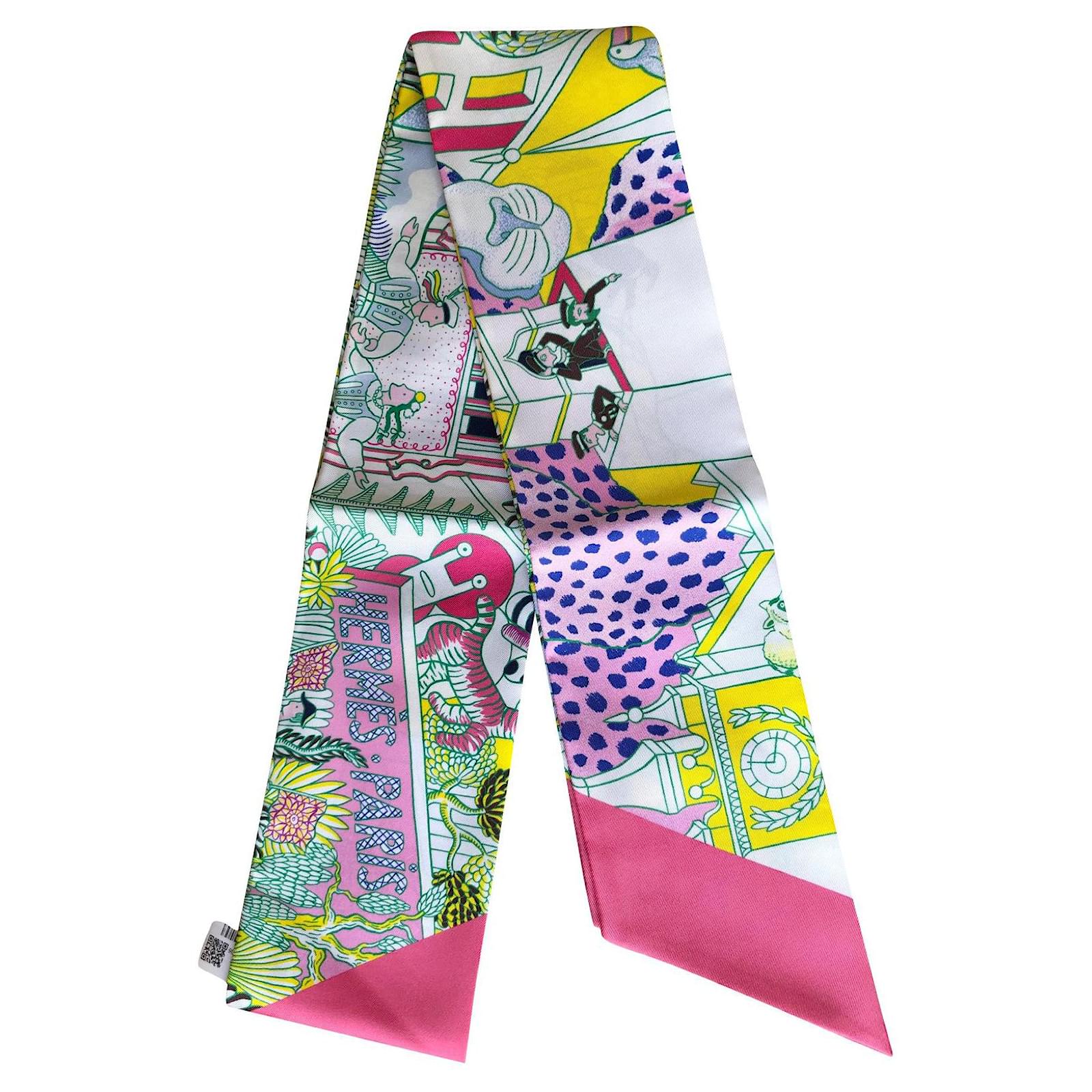 Hermès Maxi Twilly Animapolis Neuf collector Soie Multicolore ref ...