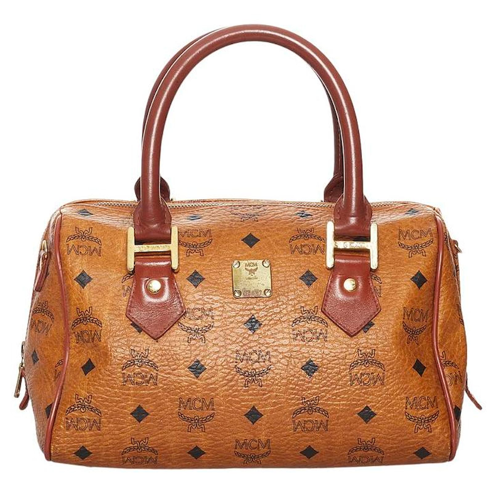 MCM Visetos Brown Cloth ref.604881 - Joli Closet
