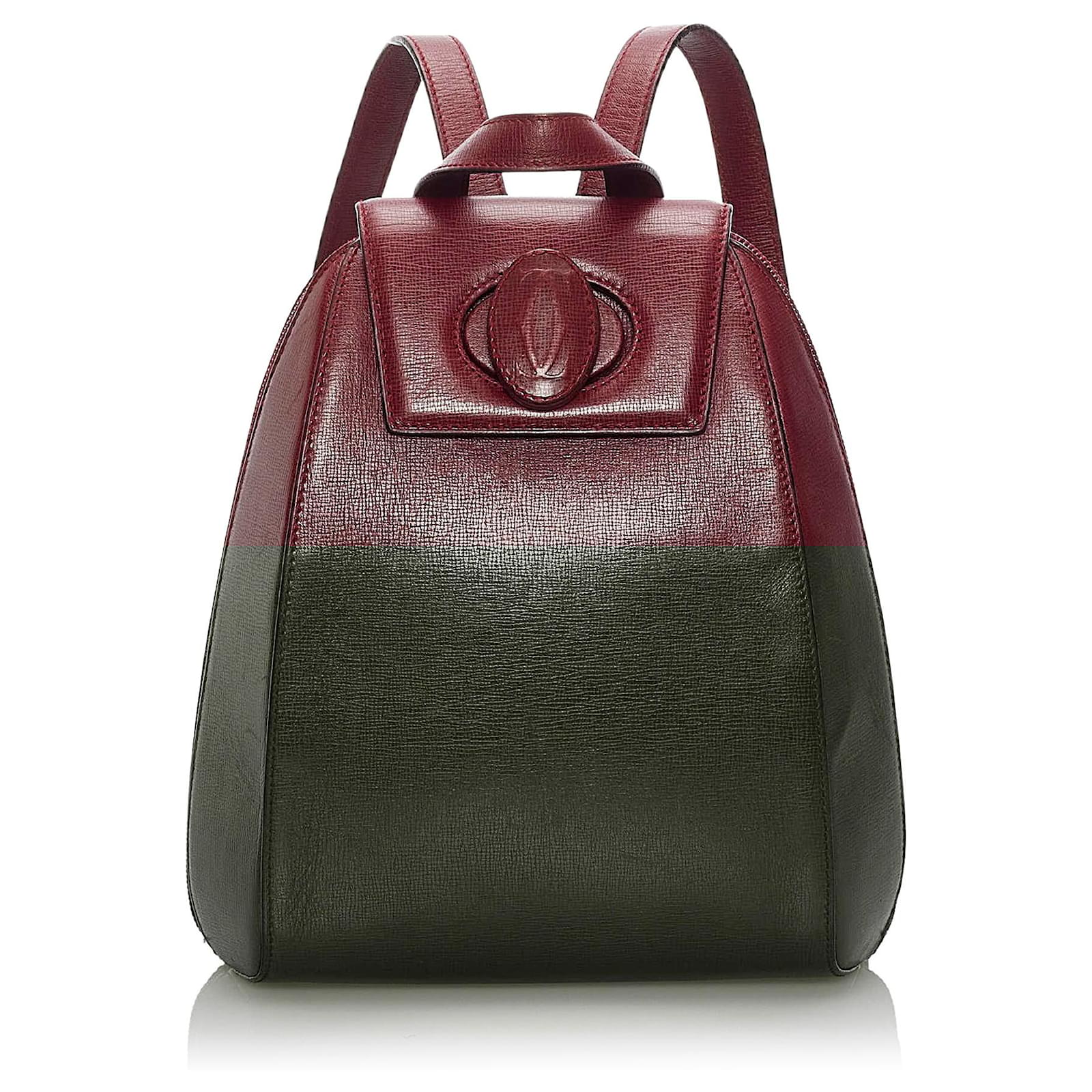 Cartier Red Must de Cartier Leather Backpack Dark red Pony-style ...