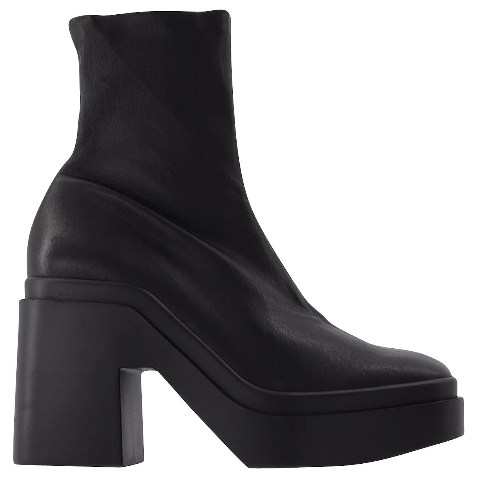 Robert Clergerie Nina8 Boots en Cuir Noir ref.605657 - Joli Closet