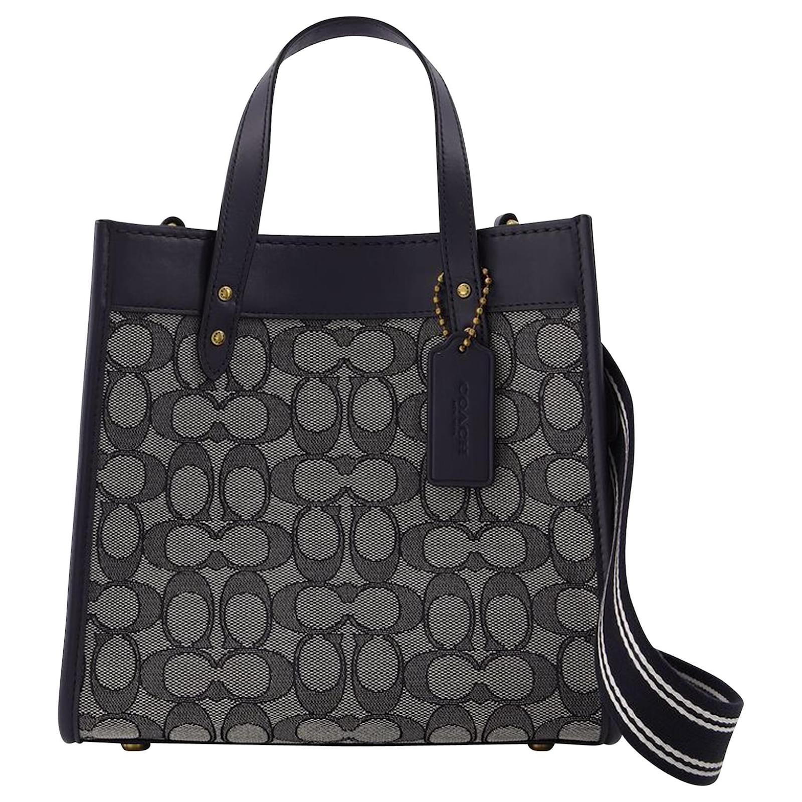 Coach Signature Jacquard Field Tote 22 Blue ref.606800 - Joli Closet